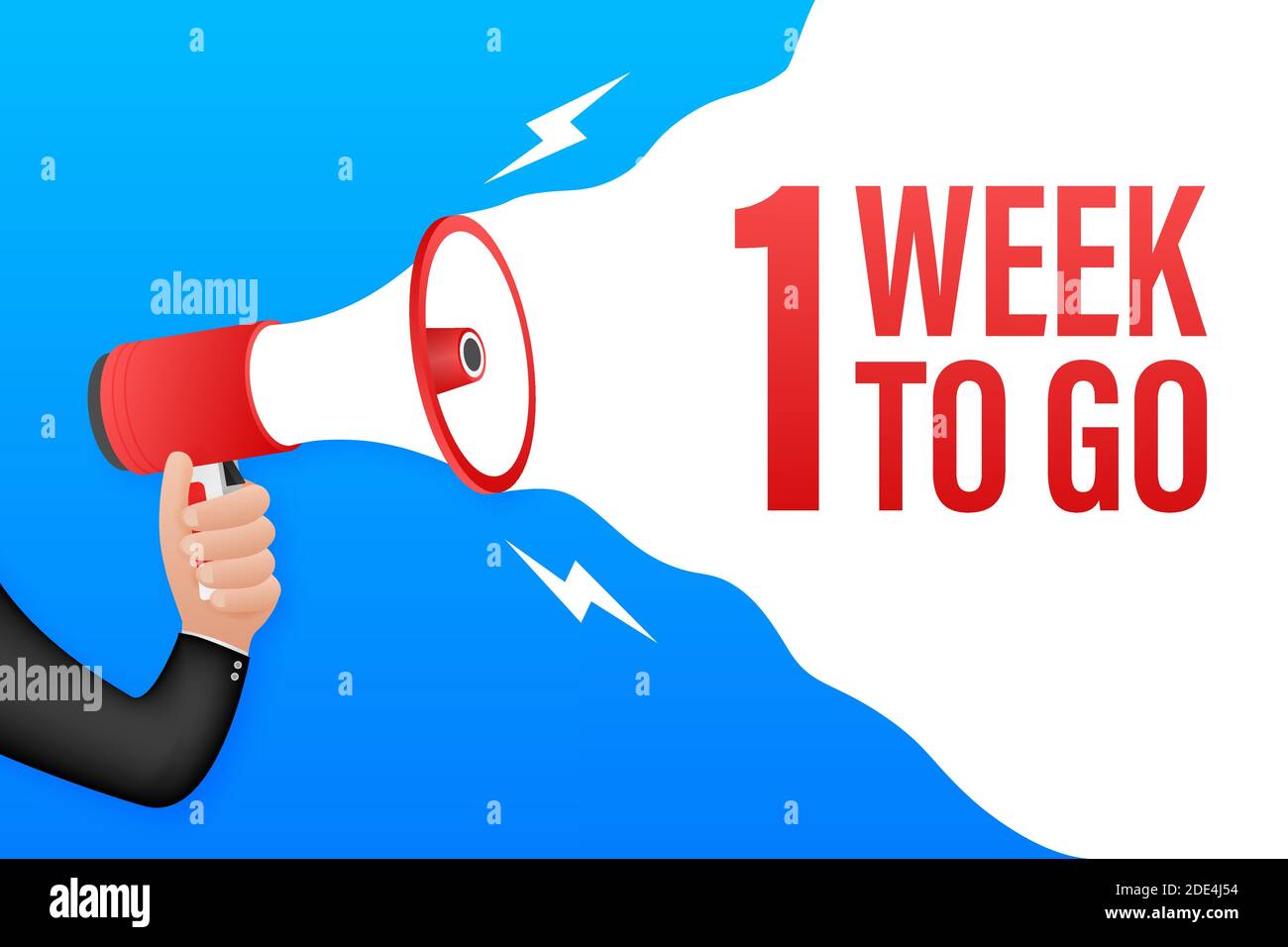 One week to go offer. Calendar icon. Vector stock illustration Stock ...