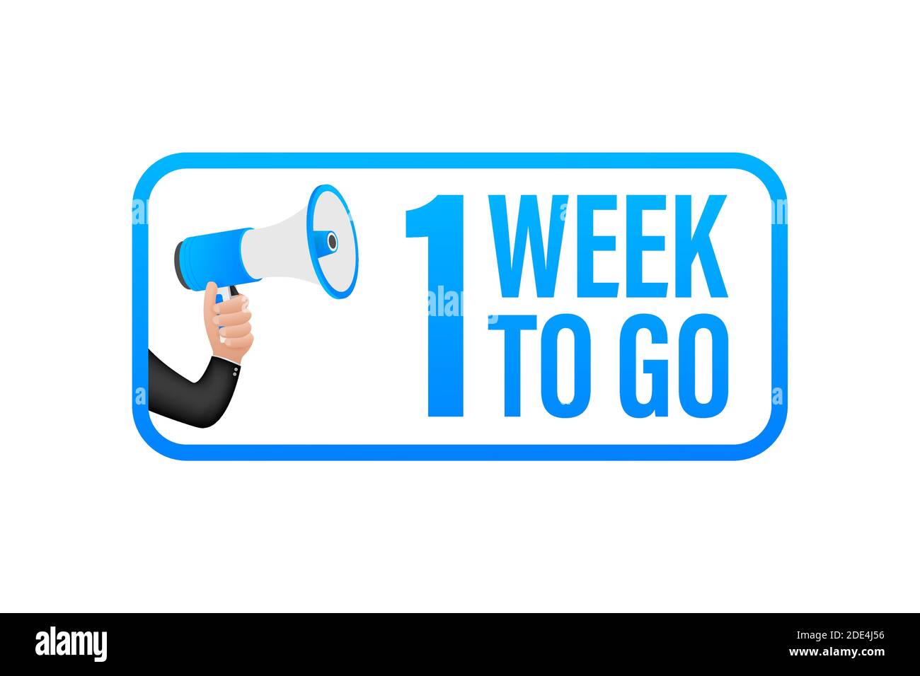 One week to go offer. Calendar icon. Vector stock illustration Stock ...