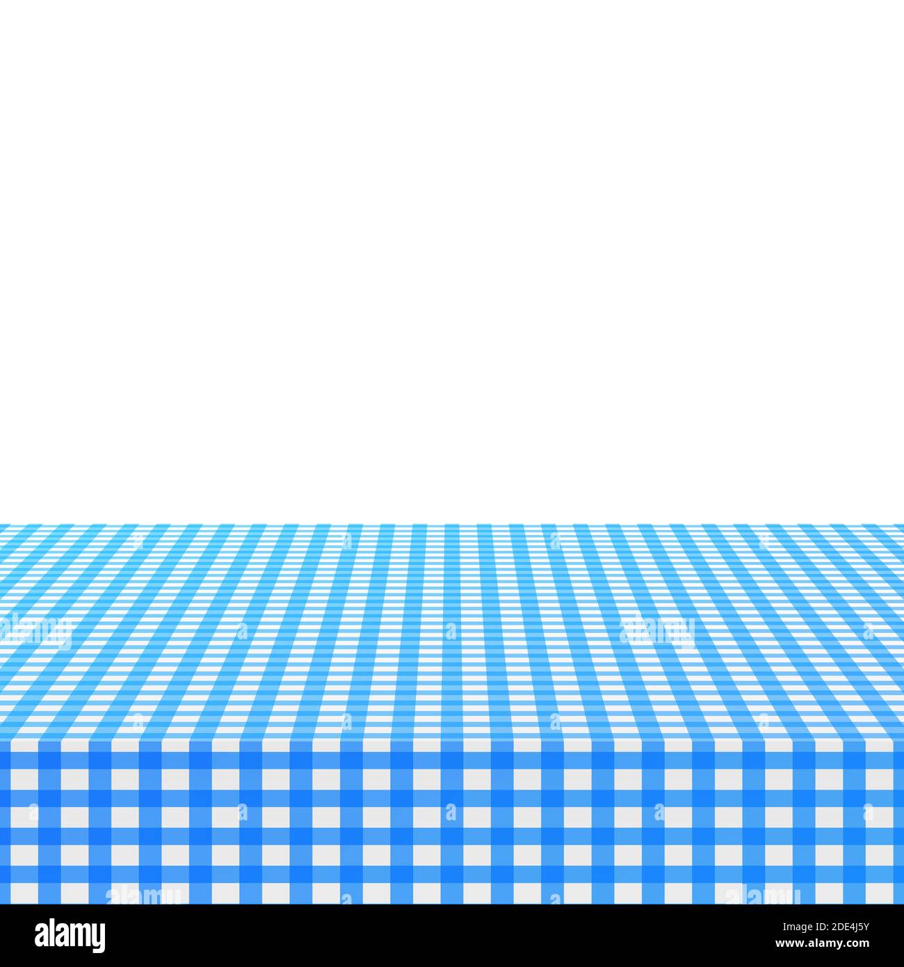 Blue corner tablecloth on white background. Vector stock illustration ...