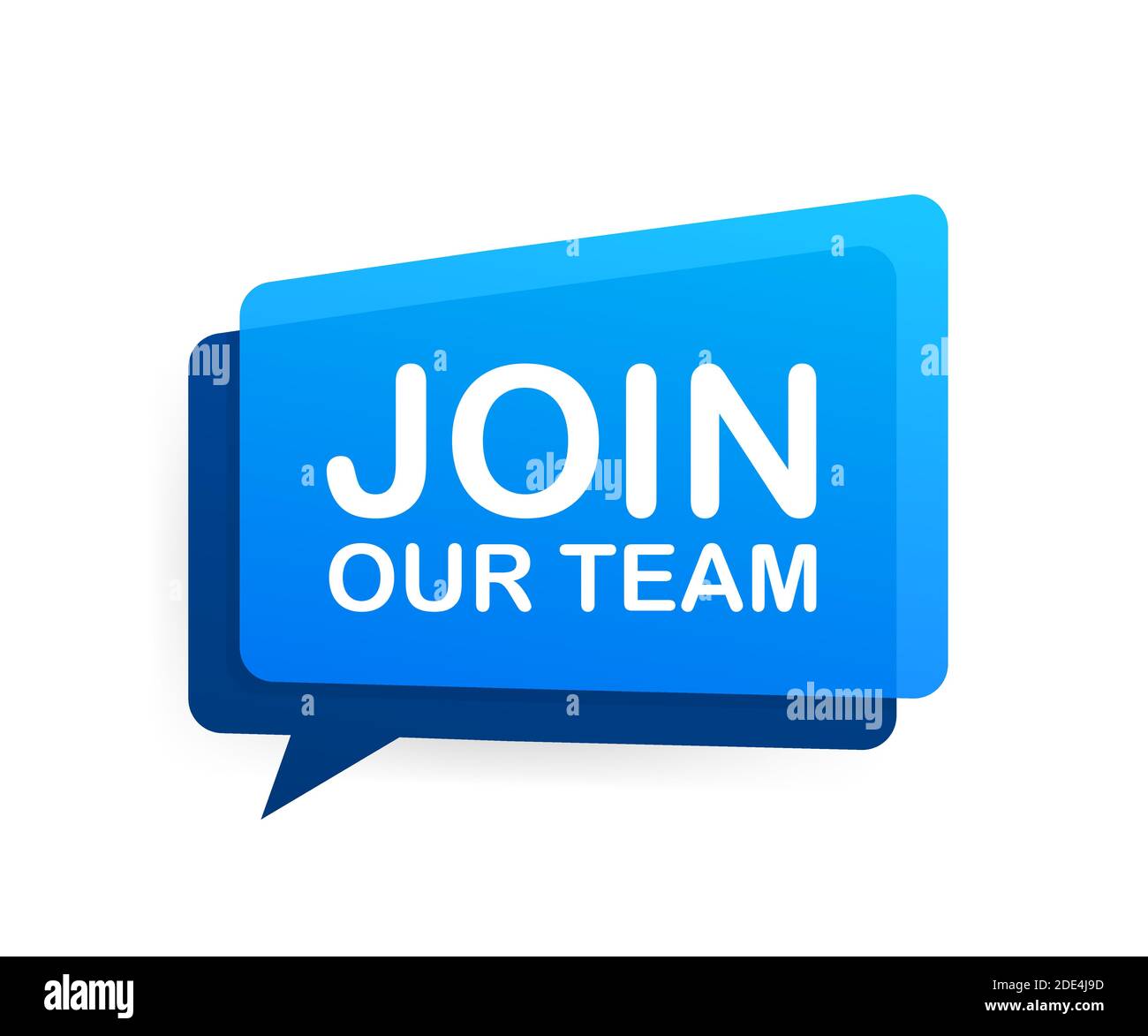 Megaphone Hand, business concept with text join our team. Vector ...