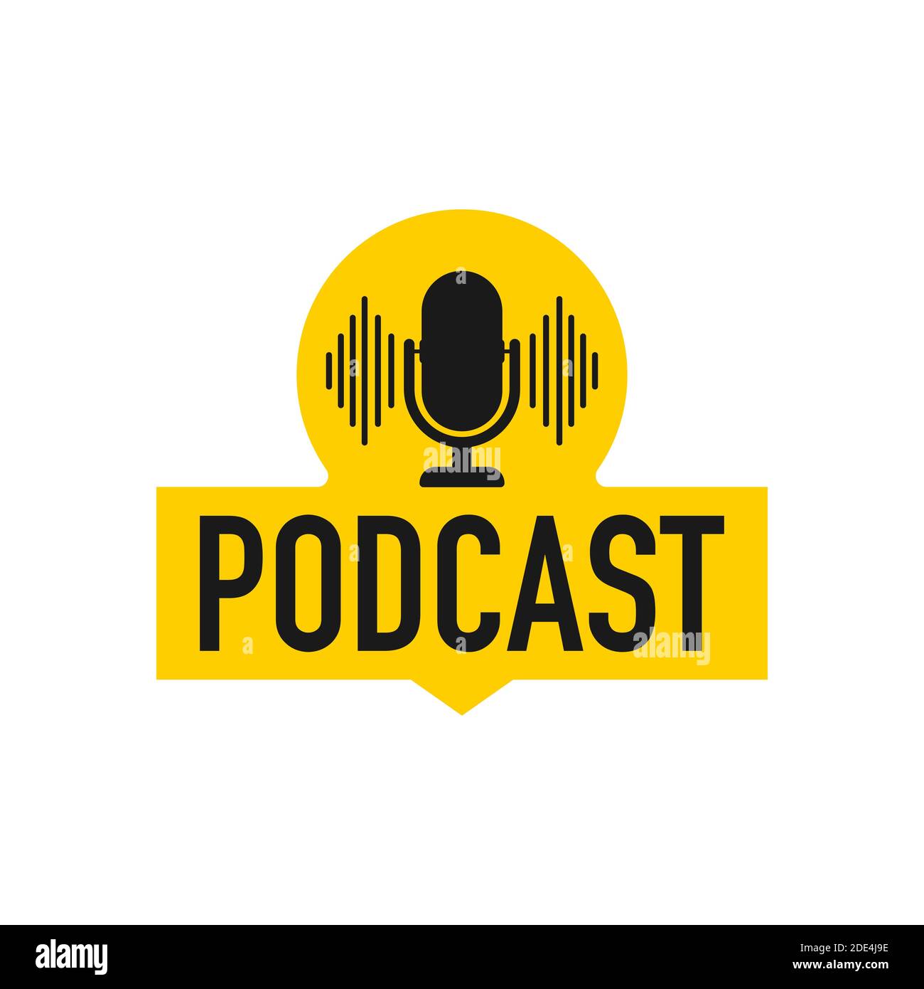 Podcast. Badge, icon, stamp, logo. Vector illustration Stock Vector ...