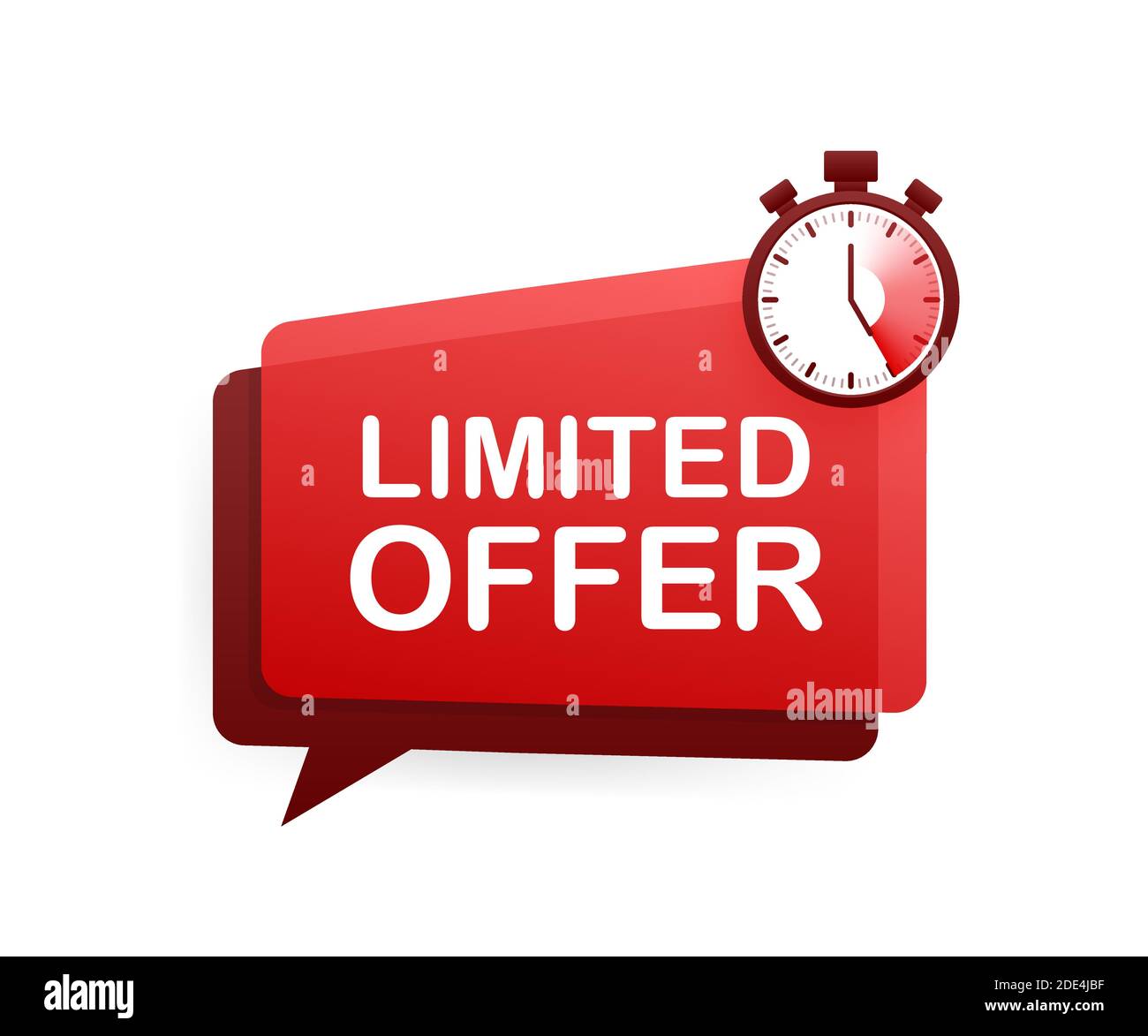 Limited Offer Labels. Alarm clock countdown logo. Limited time offer ...