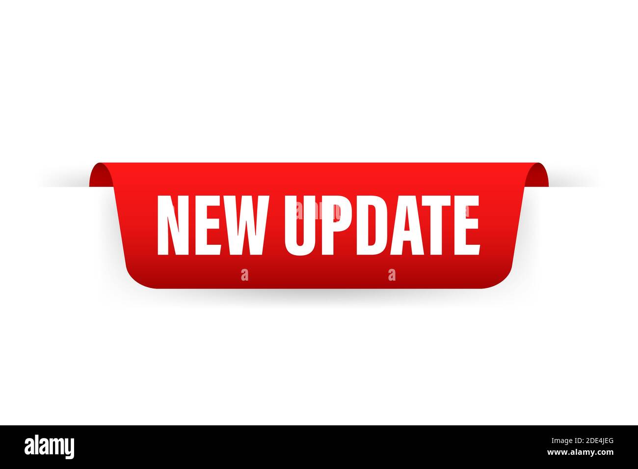 New update Red ribbon, Label Icon Vector Design. Vector illustration ...