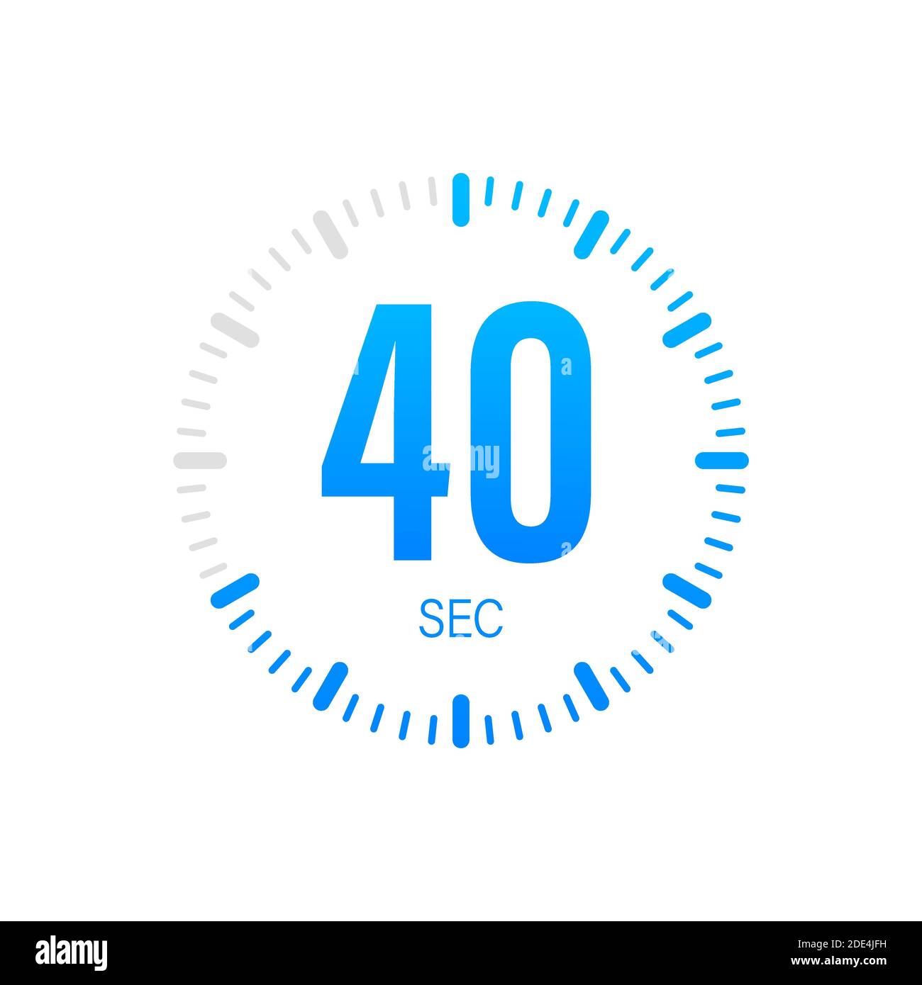 The 40 second, timer, stopwatch vector icon. Stopwatch icon in flat ...