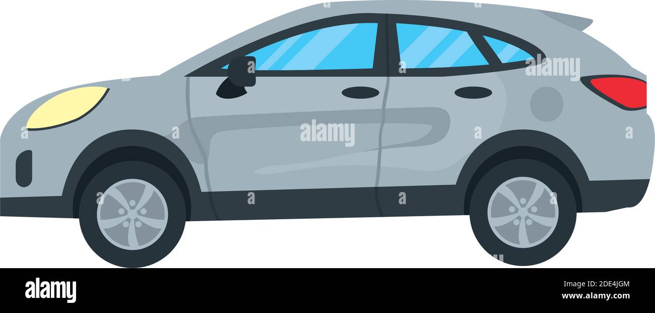 icon of gray suv car over white background, colorful design, vector ...