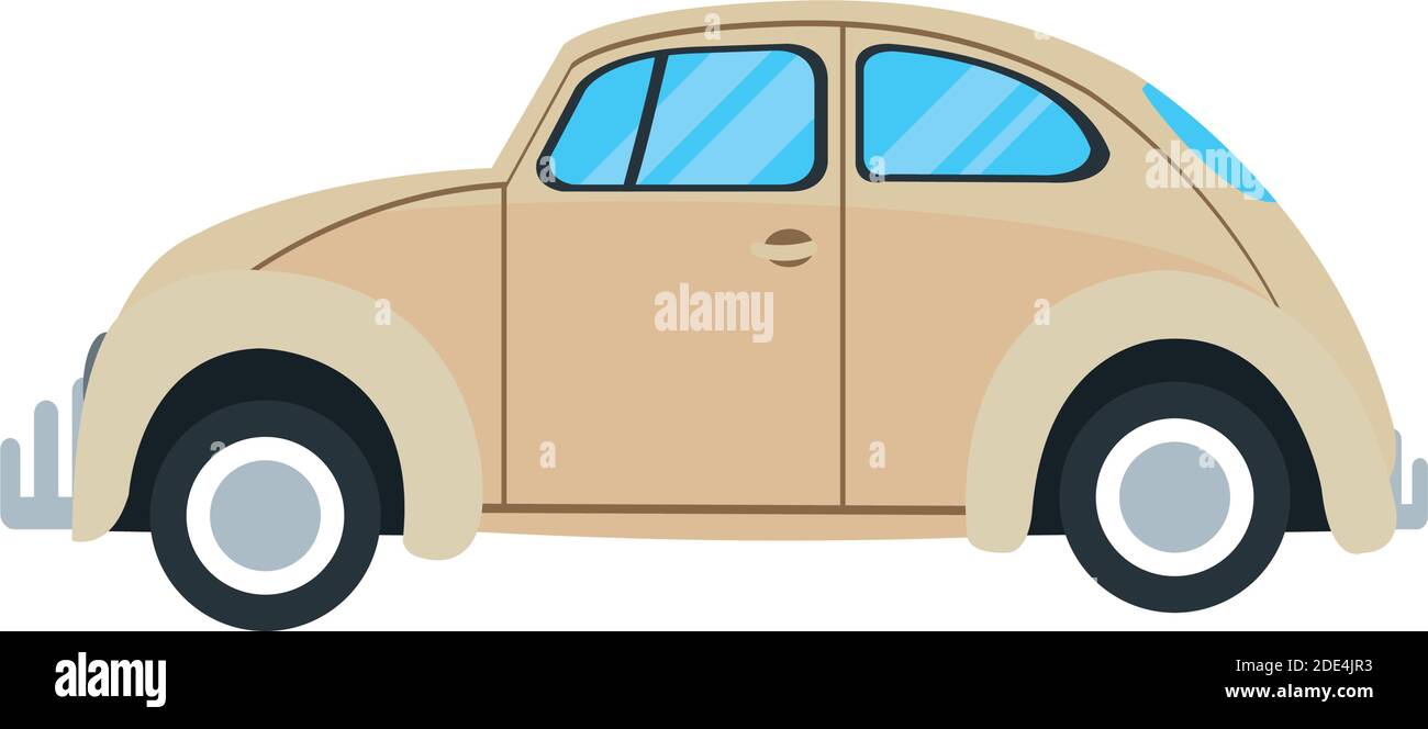 classic beetle car icon over white background, colorful design, vector illustration Stock Vector ...