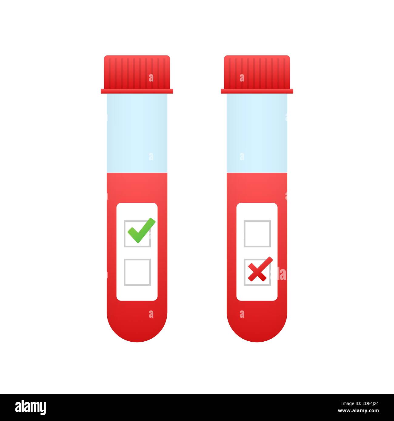 Blood test result in flat style. Chemical laboratory research. Vector ...