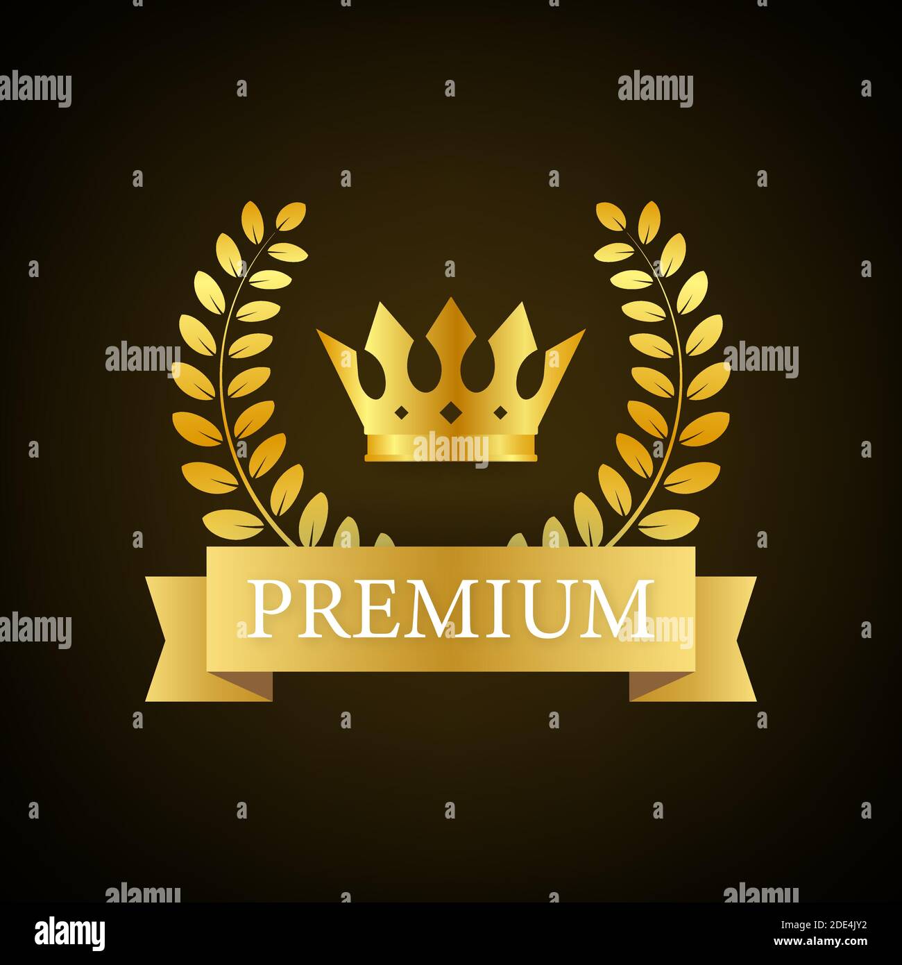 Premium. Premium in royal style on gold background. Luxury template ...