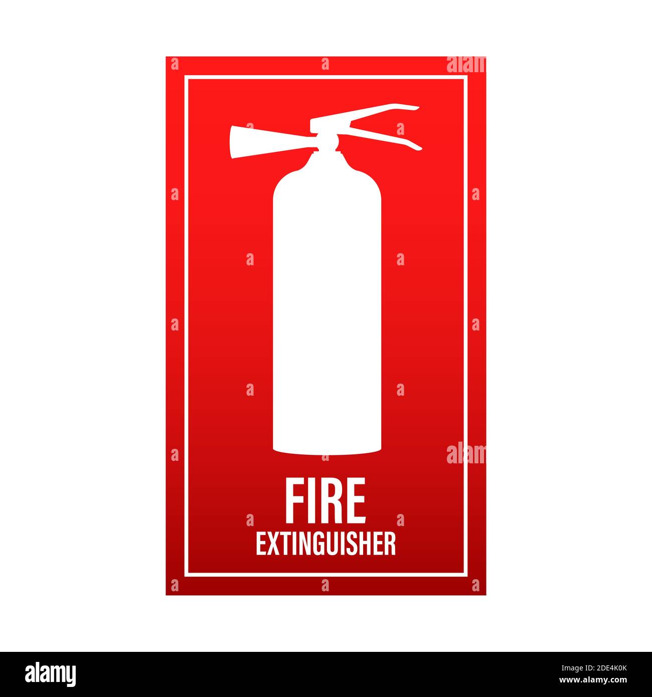 Fire extinguisher aimed at the fire. Protection symbol. Vector stock ...