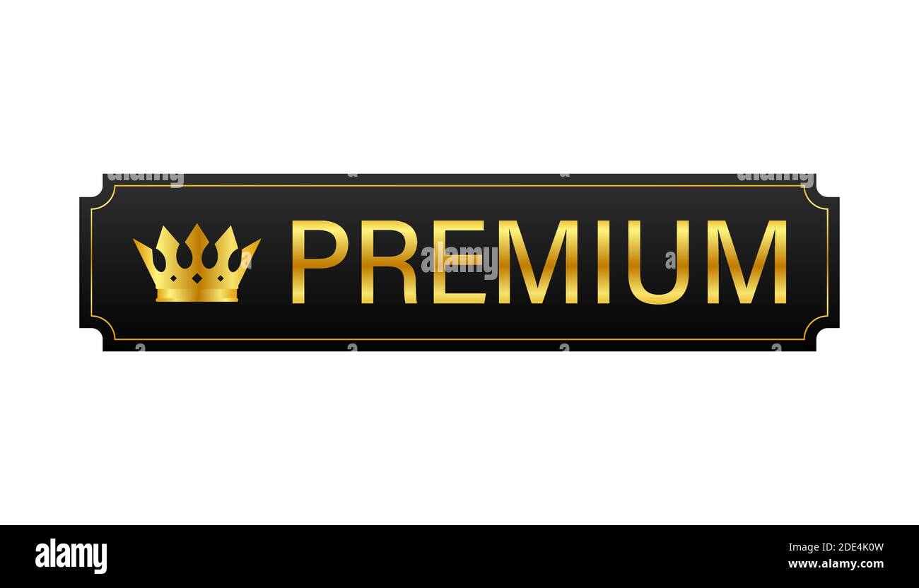 Premium. Premium in royal style on gold background. Luxury template ...