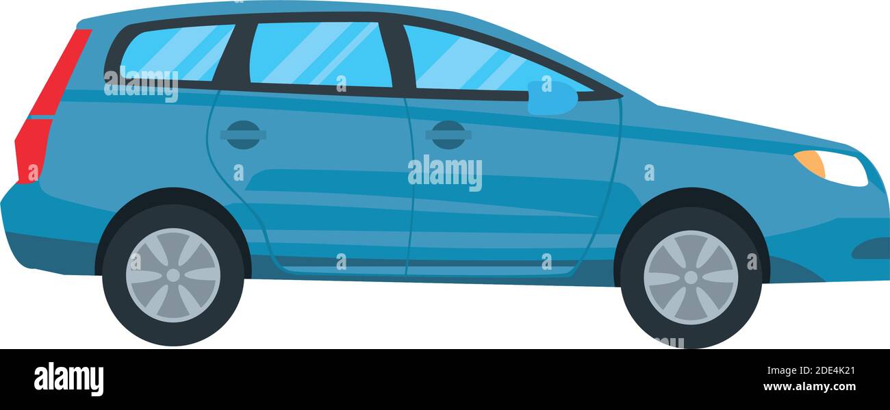 blue suv car icon over white background, colorful design, vector ...