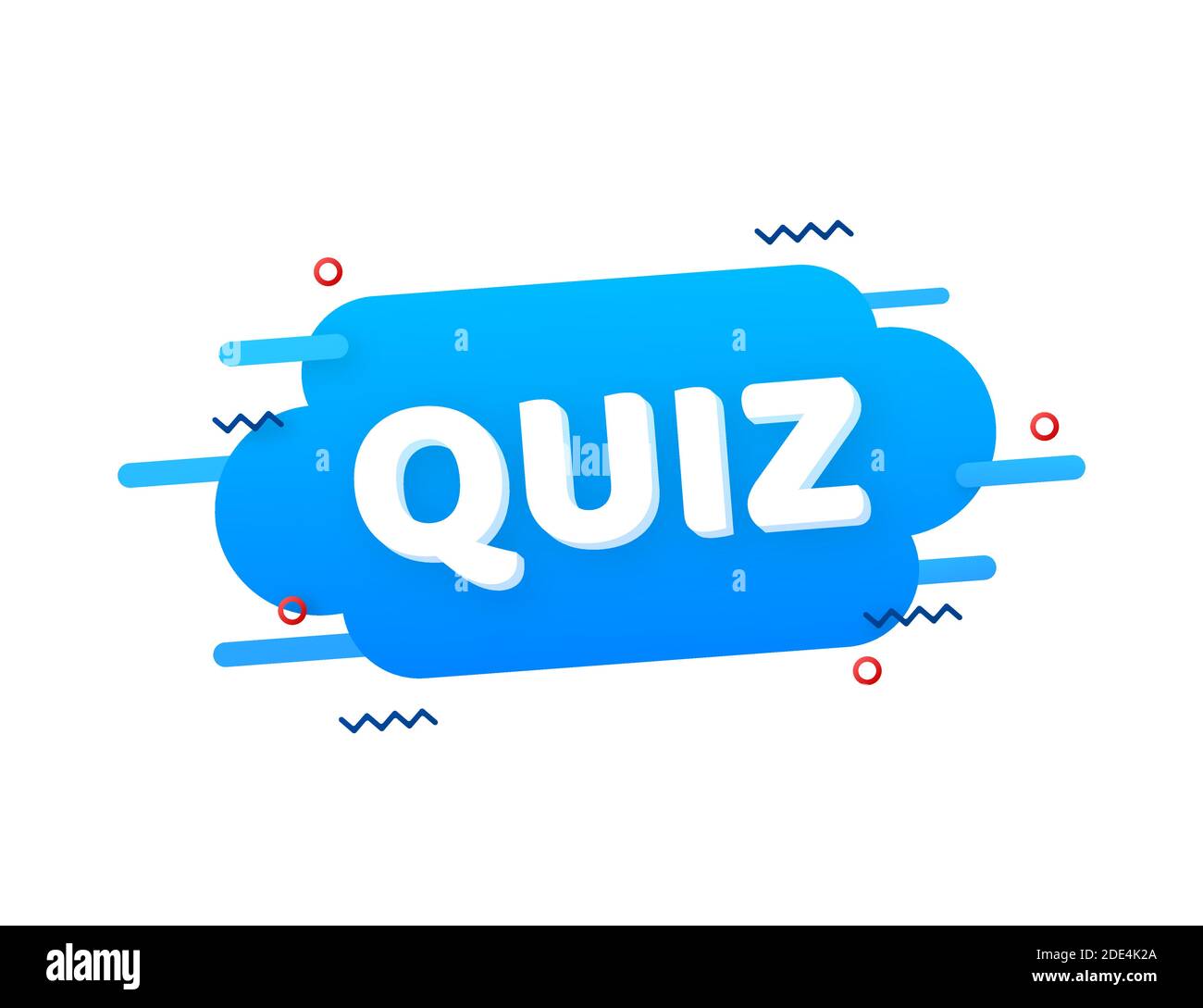 Quiz logo with clock, concept of questionnaire show sing, quiz button ...