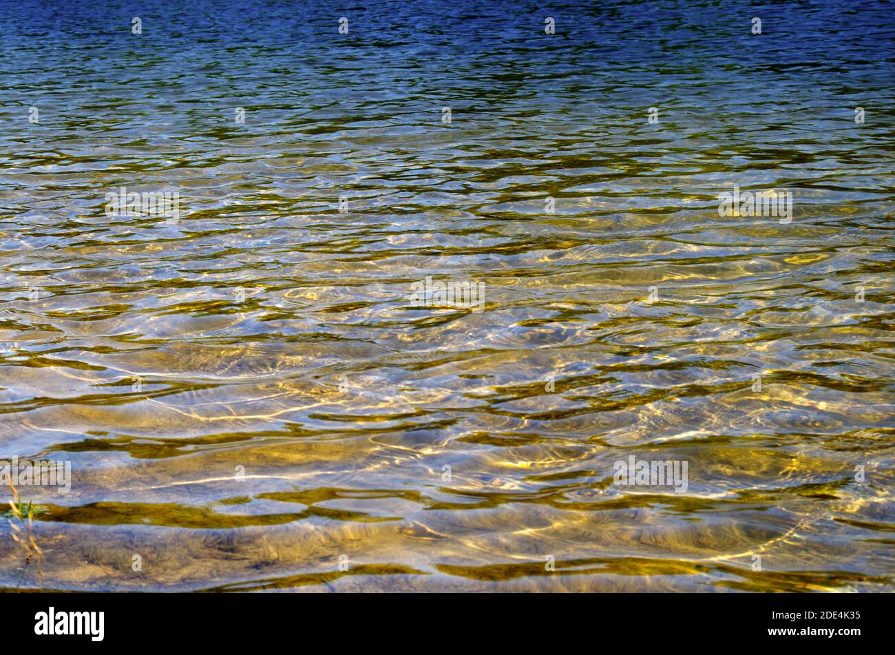 Gold and Blue Water Ripples Stock Photo - Alamy