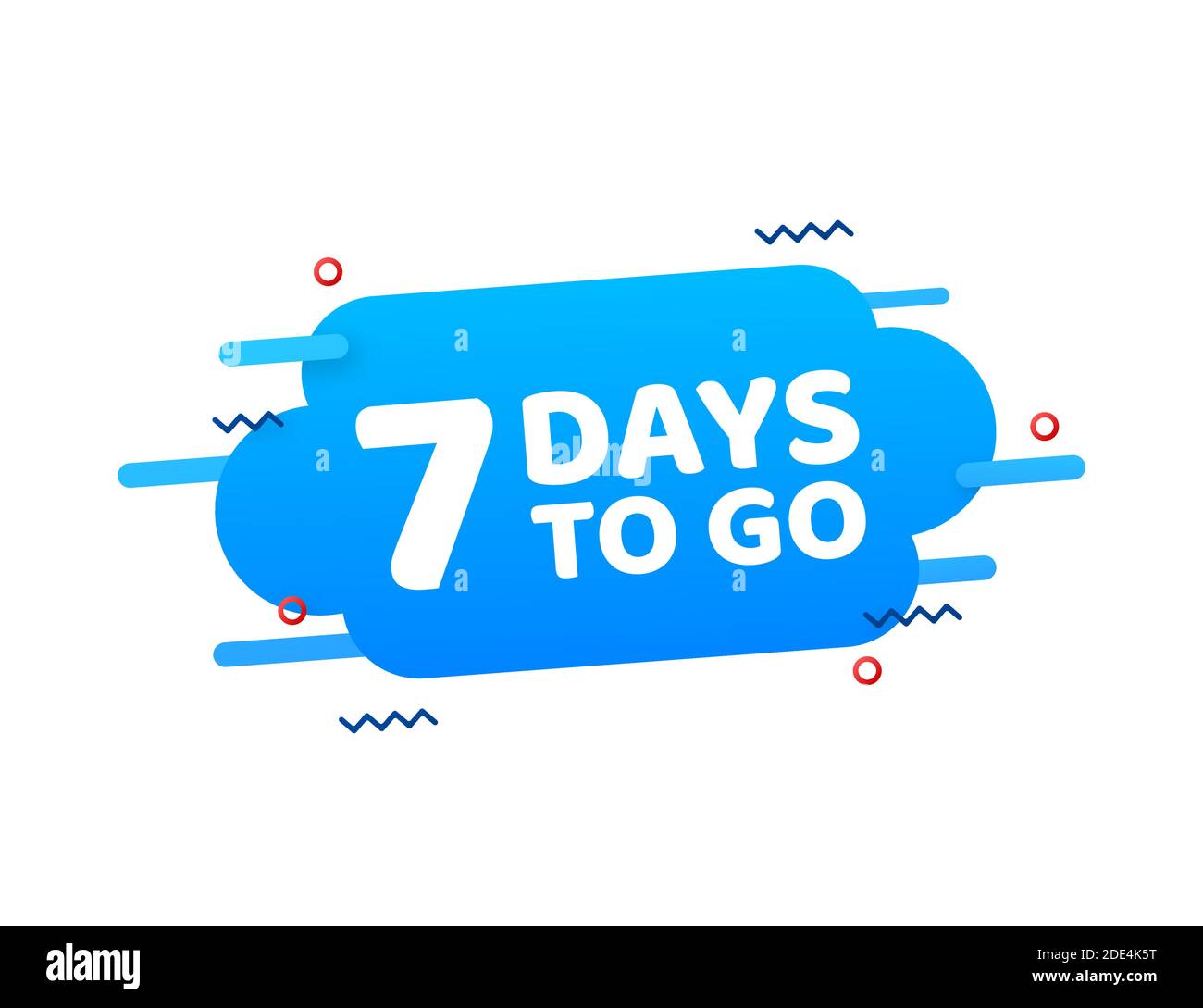 7 Days to go. Countdown timer. Clock icon. Time icon. Count time sale ...