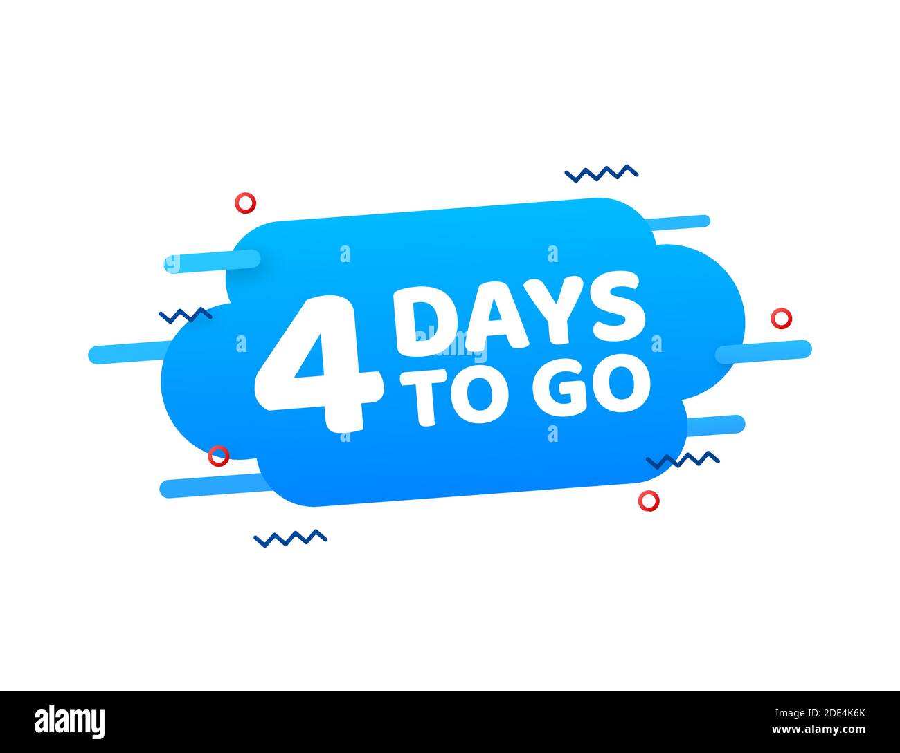 4 Days to go. Countdown timer. Clock icon. Time icon. Count time sale ...