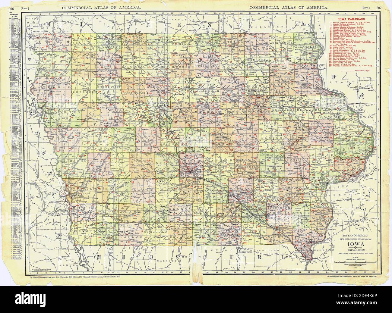 Iowa map hi-res stock photography and images - Alamy