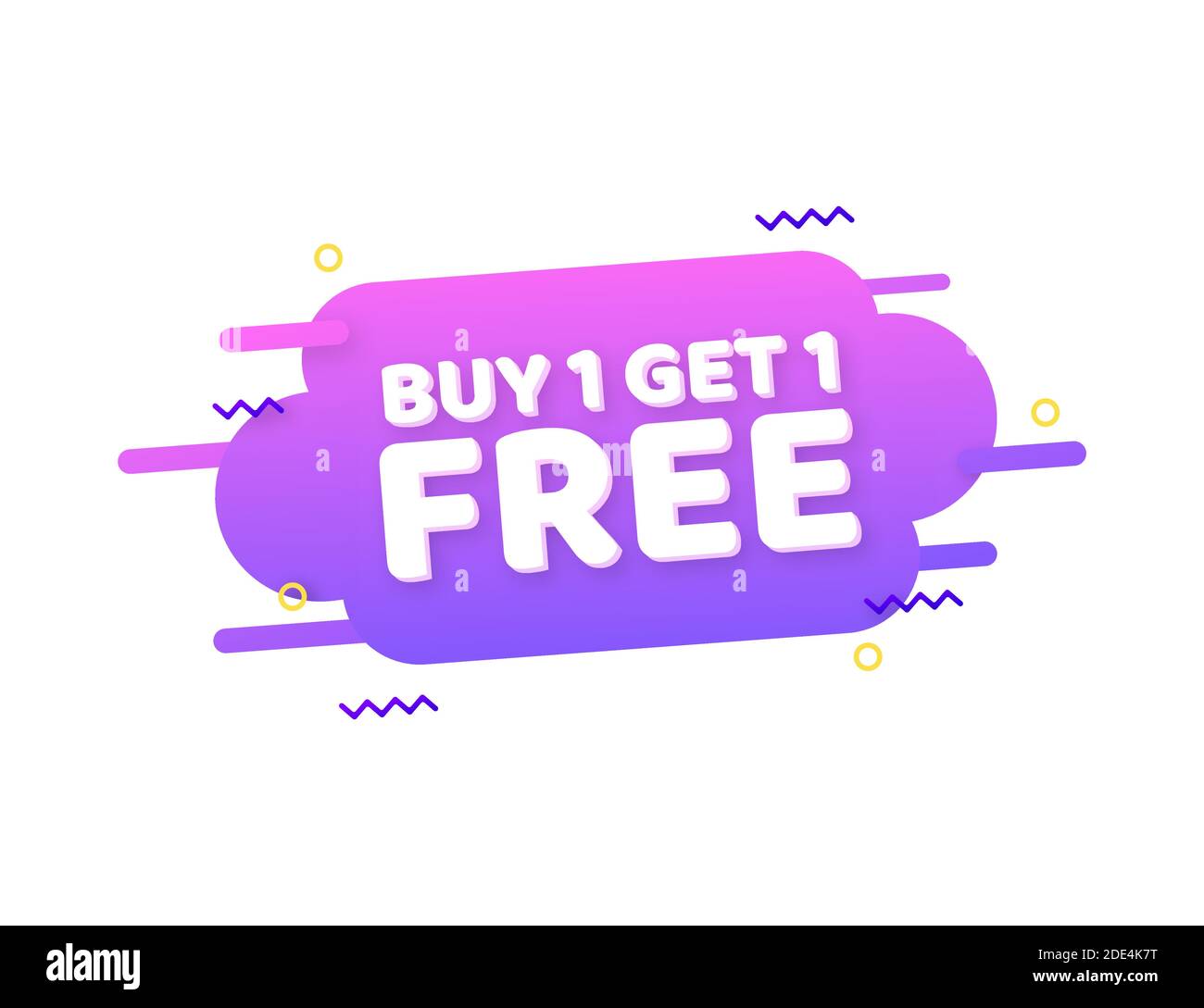 Buy 1 Get 1 Free, sale tag, banner design template. Vector stock illustration Stock Vector Image ...