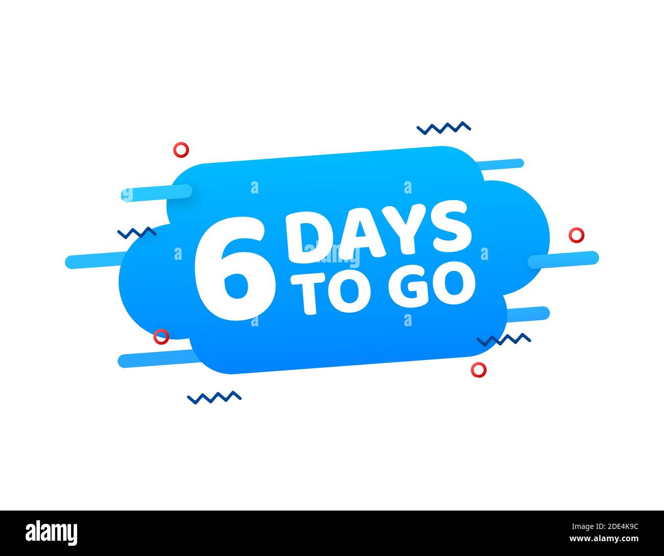 6 Days to go. Countdown timer. Clock icon. Time icon. Count time sale ...