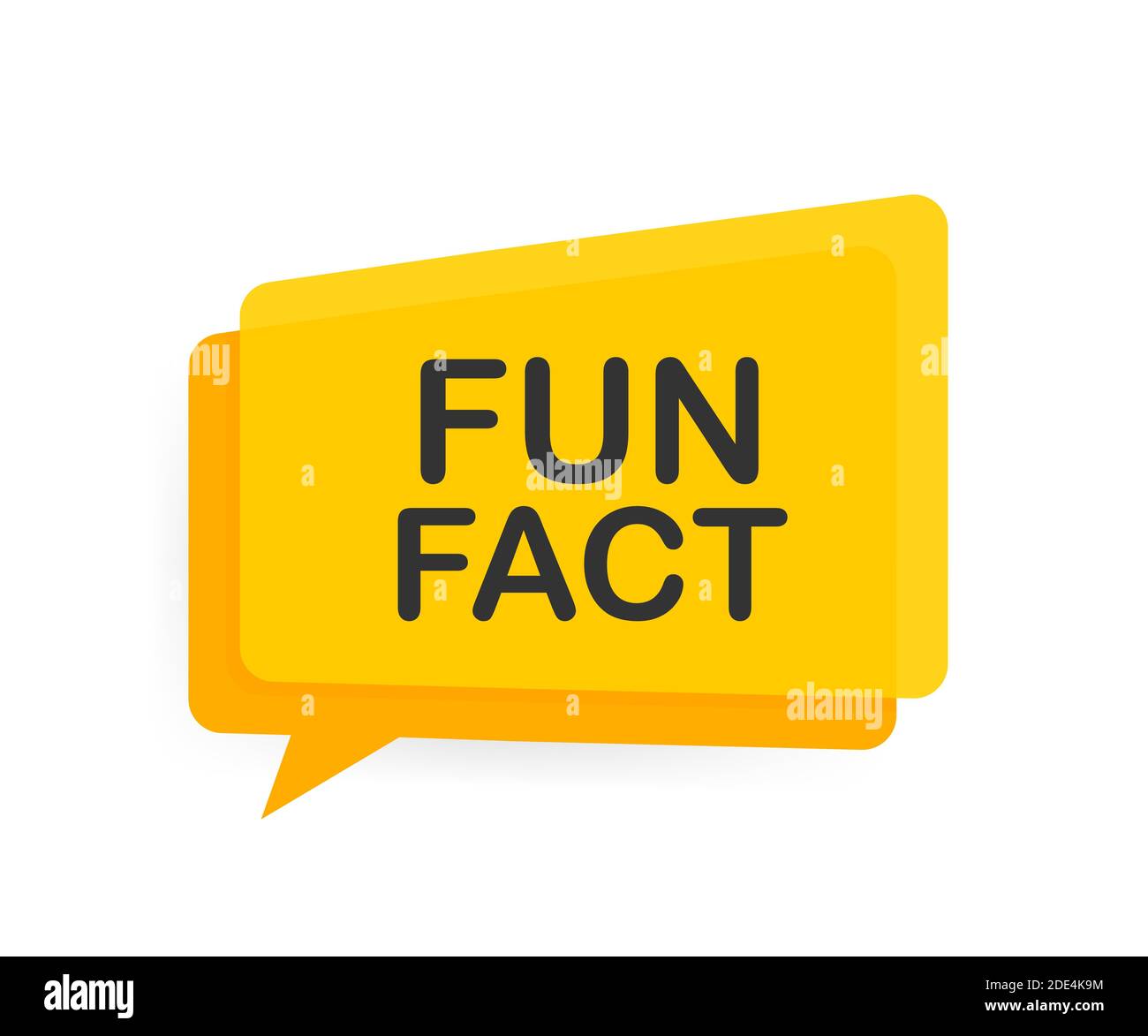 Fun fact. Speech bubbles. Web banner. Vector stock illustration Stock ...