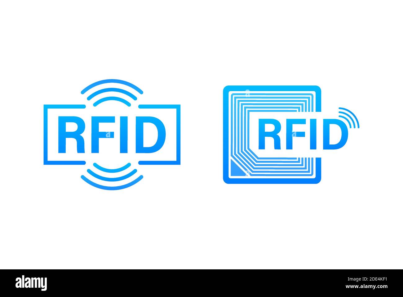 RFID Radio Frequency IDentification. Technology concept. Digital ...