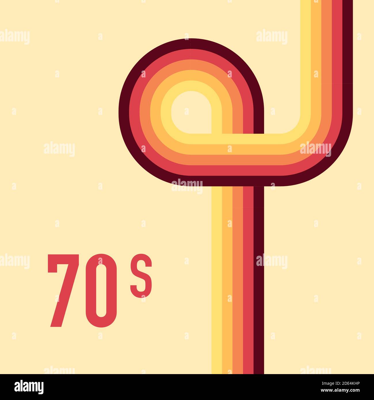 70s, 1970 abstract vector stock retro lines background. Vector ...