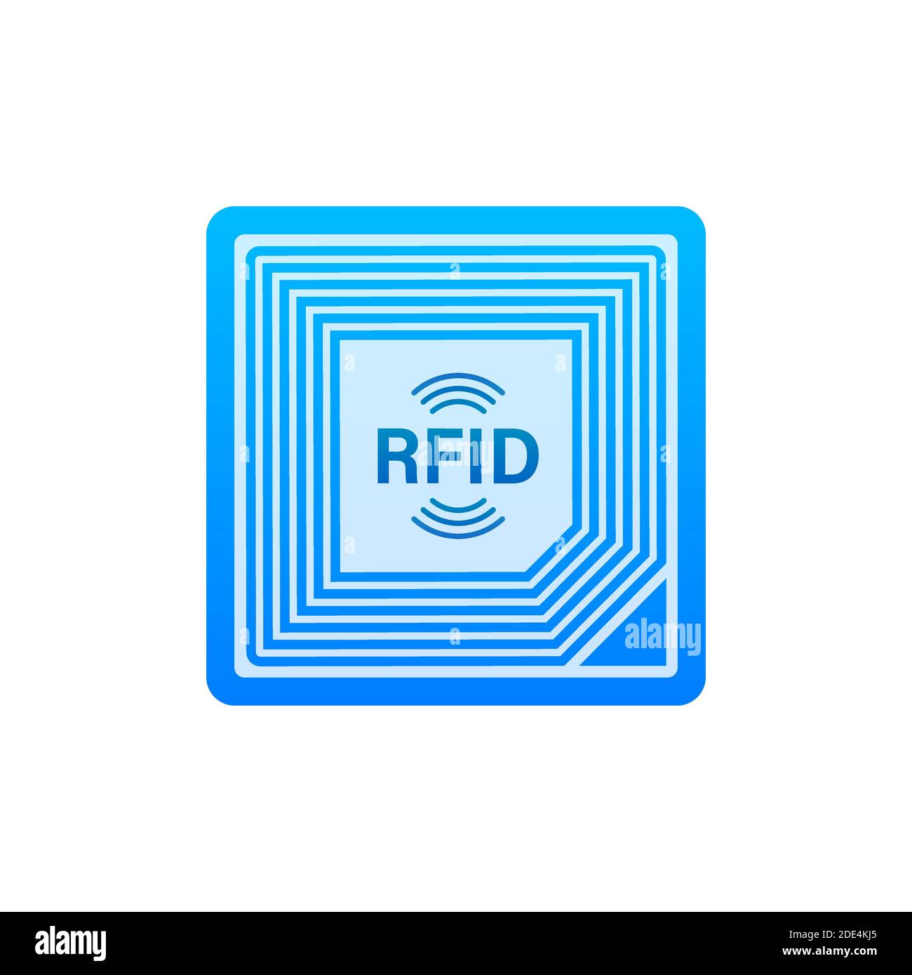 Rfid Radio Frequency Identification Technology Concept Digital Technology Vector Stock
