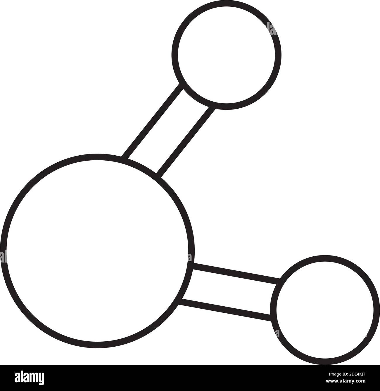 share symbol icon over white background, line style, vector ...