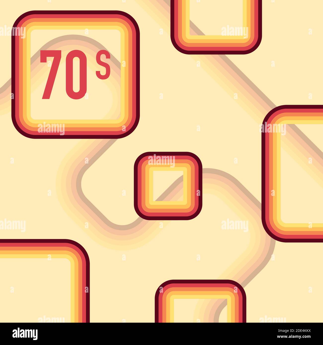 70s, 1970 abstract vector stock retro lines background. Vector ...