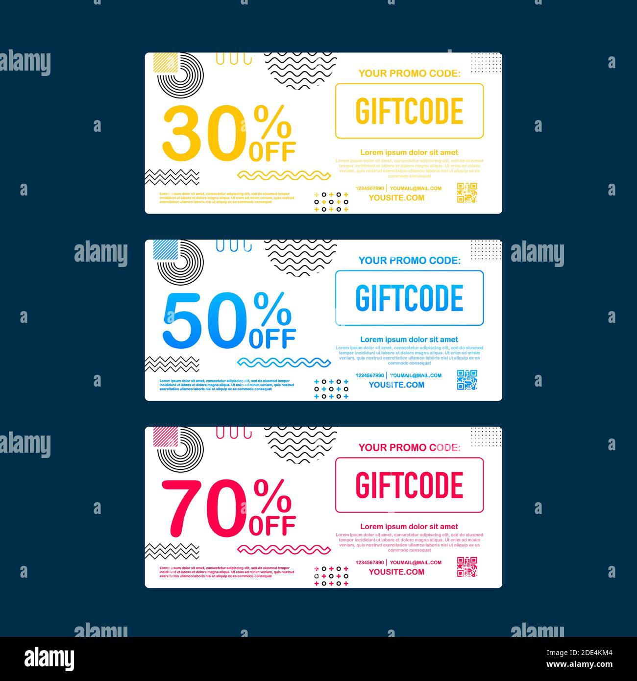 Coupon code Stock Vector Images - Alamy