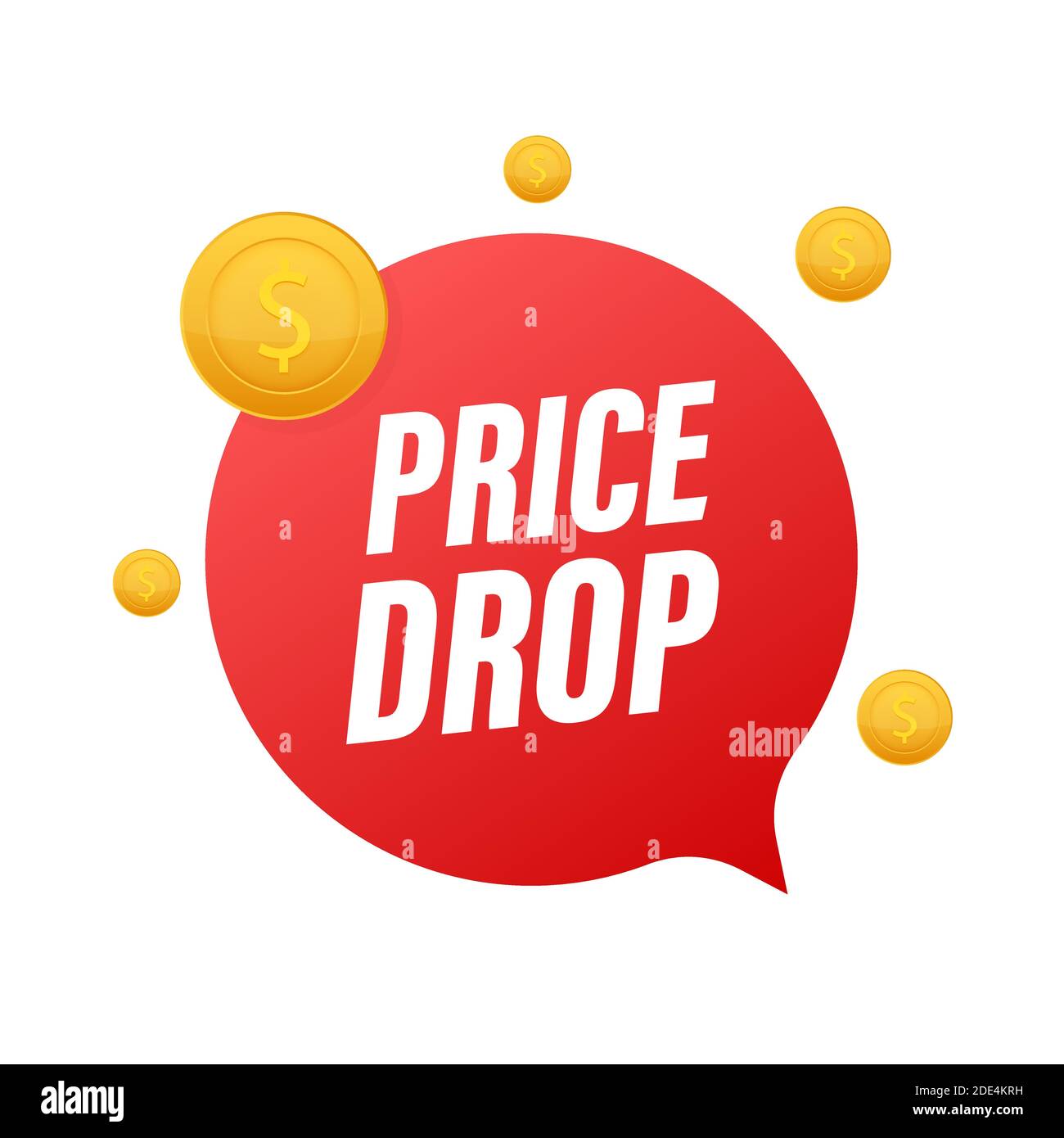 Price drop banner template design. Sale special offer. Vector stock ...