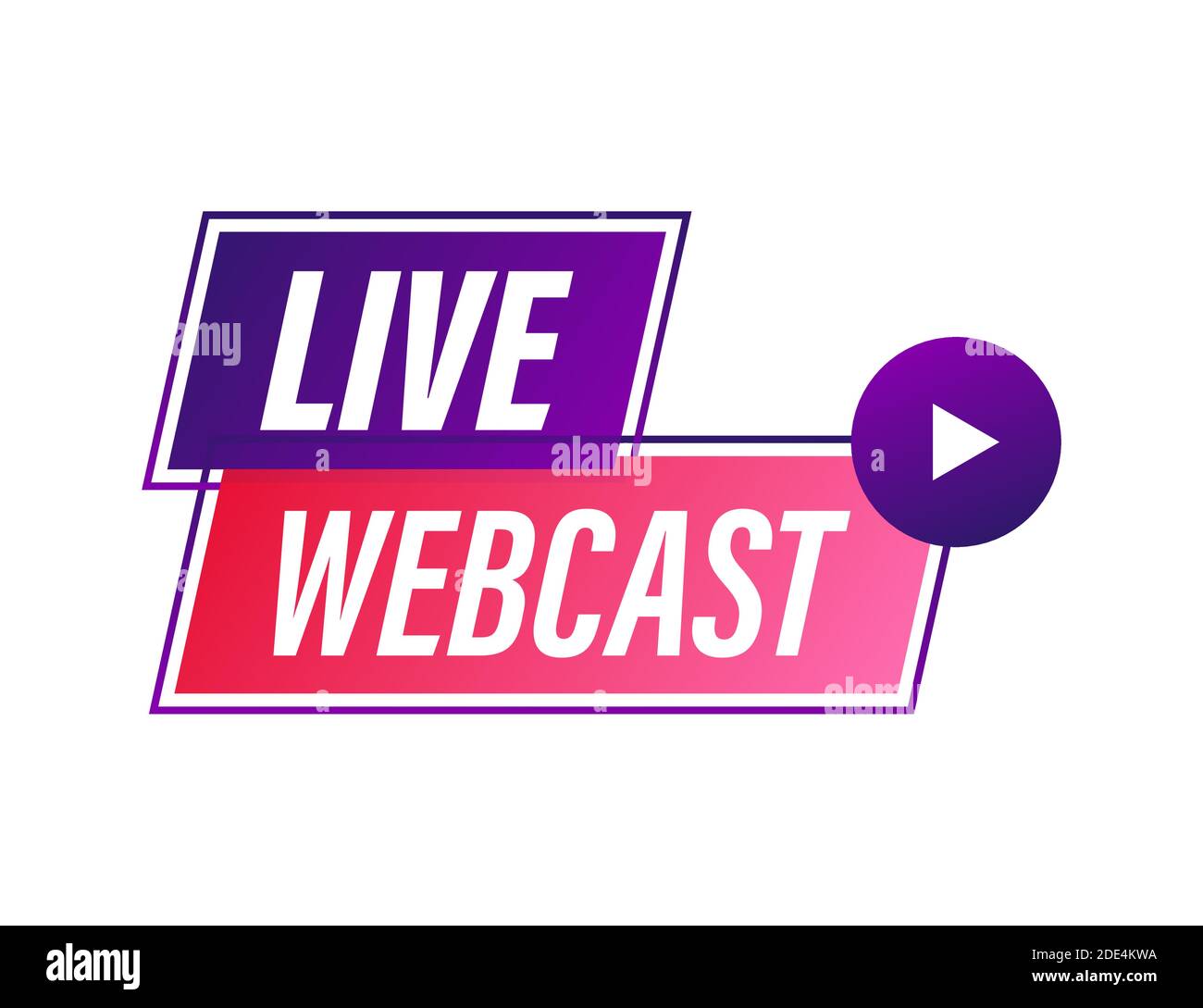Live Webcast Button, icon, emblem, label. Vector stock illustration ...