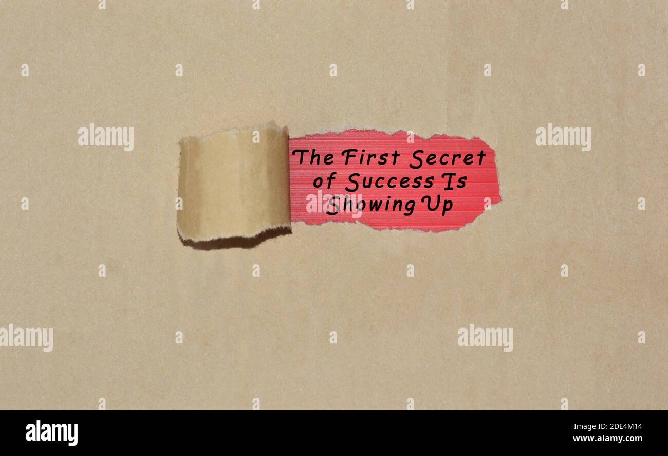 Motivational quote written on brown torn paper - Motivational concept ...