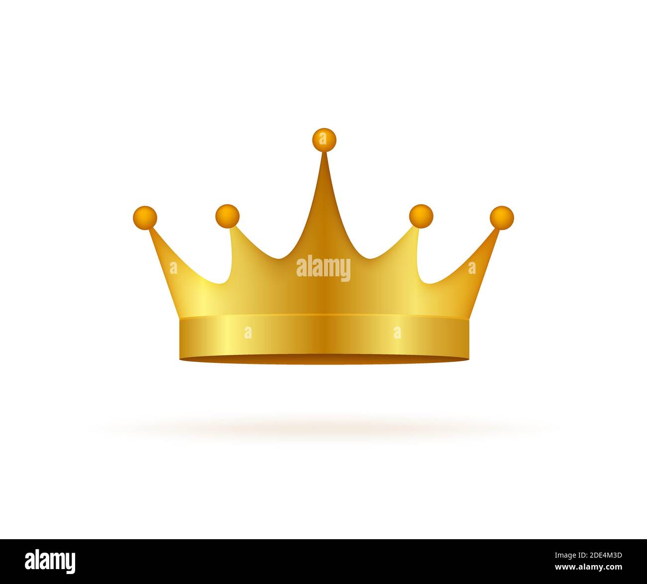 Golden Crown With Gradient Mesh Vector Stock Illustration Stock Vector