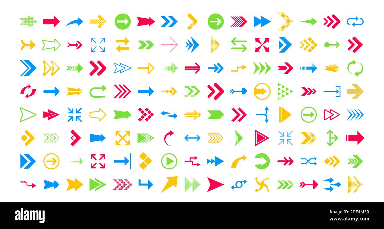 Arrows big black set icons. Arrow icon. Arrows for web design, mobile ...