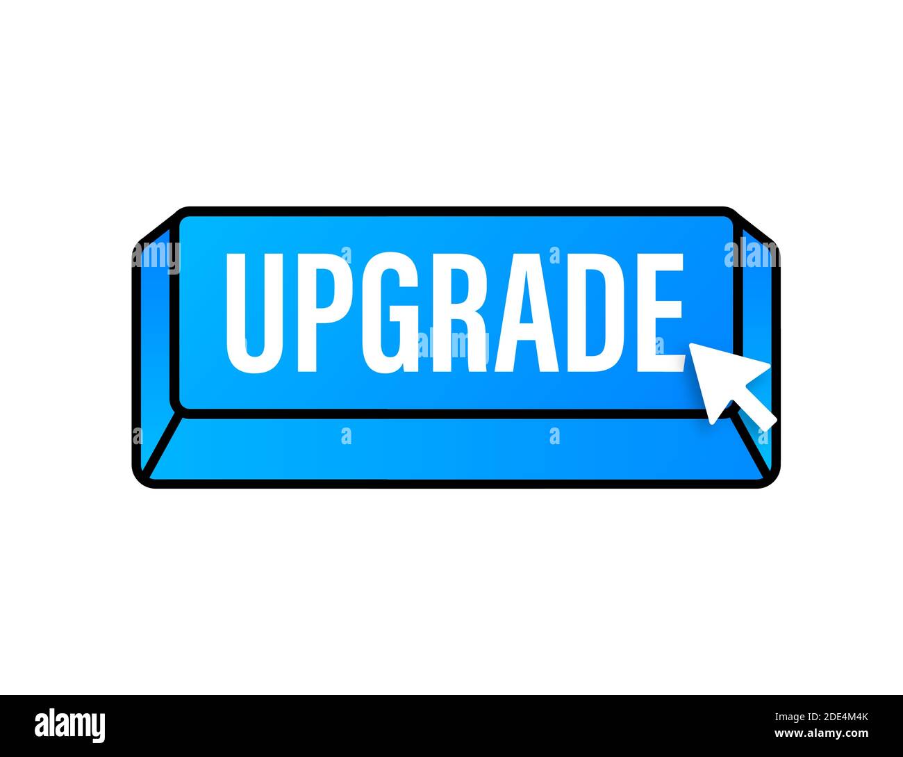 Upgrade blue square button. Vector stock illustration Stock Vector ... Upgrade blue square button. Vector stock illustration Stock Vector ...