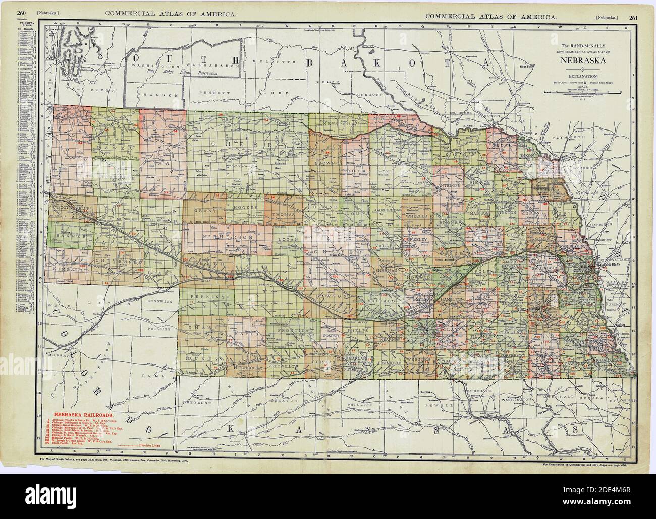 Nebraska map hi-res stock photography and images - Alamy