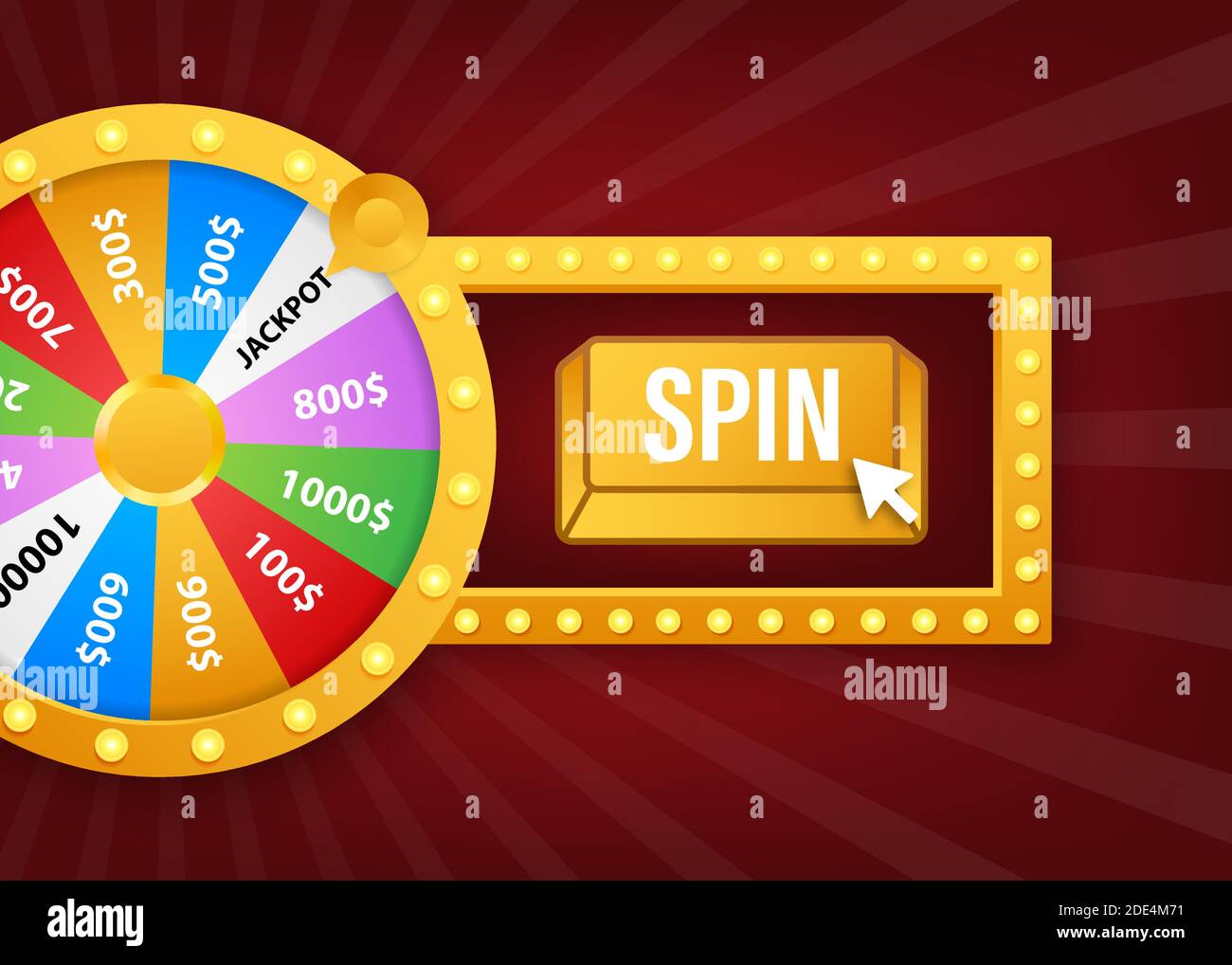 Retro banner for game background design. Winner banner. Slot machine ...