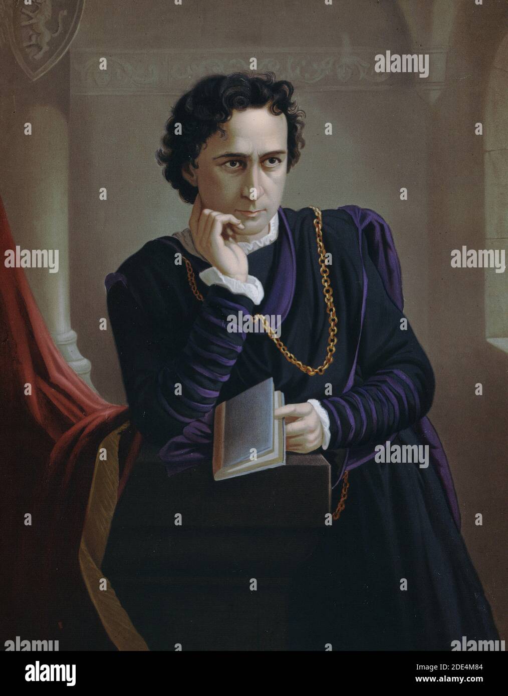 Actor Edwin Booth as Hamlet - print - ca. 1873 Stock Photo - Alamy