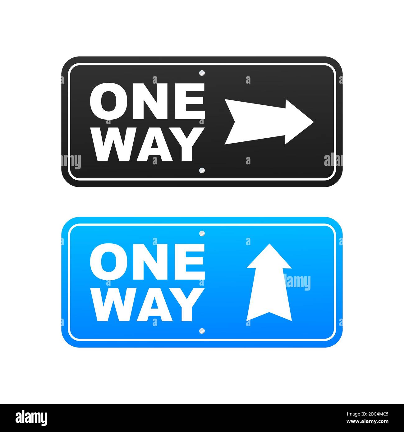 One way. Black icon on white backdrop. Safety concept. Arrow icon ...