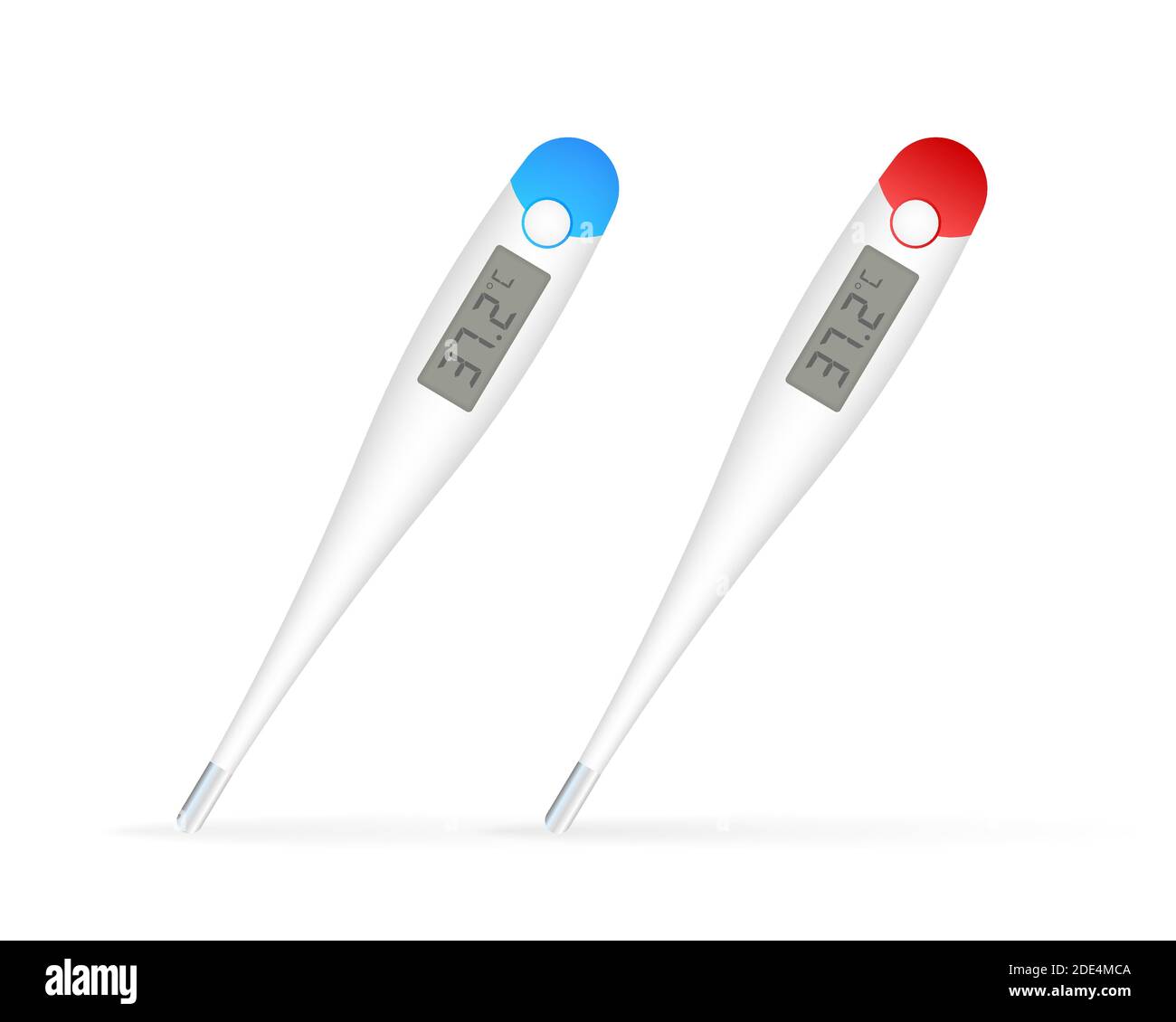 Medical thermometer. Thermometer on a white background. Digital ...