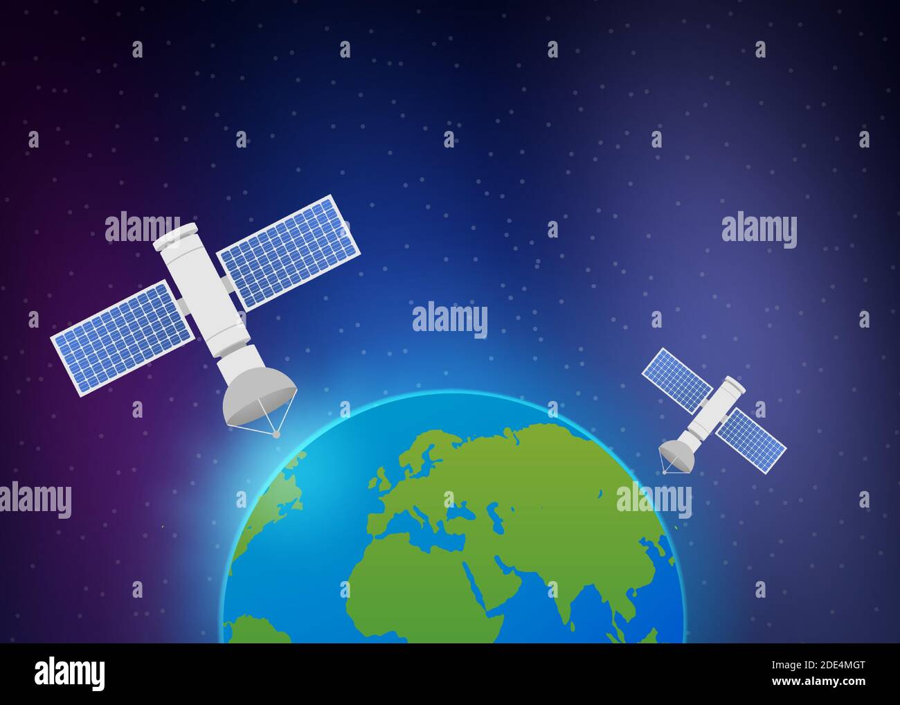 Satellites orbiting the earth Stock Vector Images - Alamy