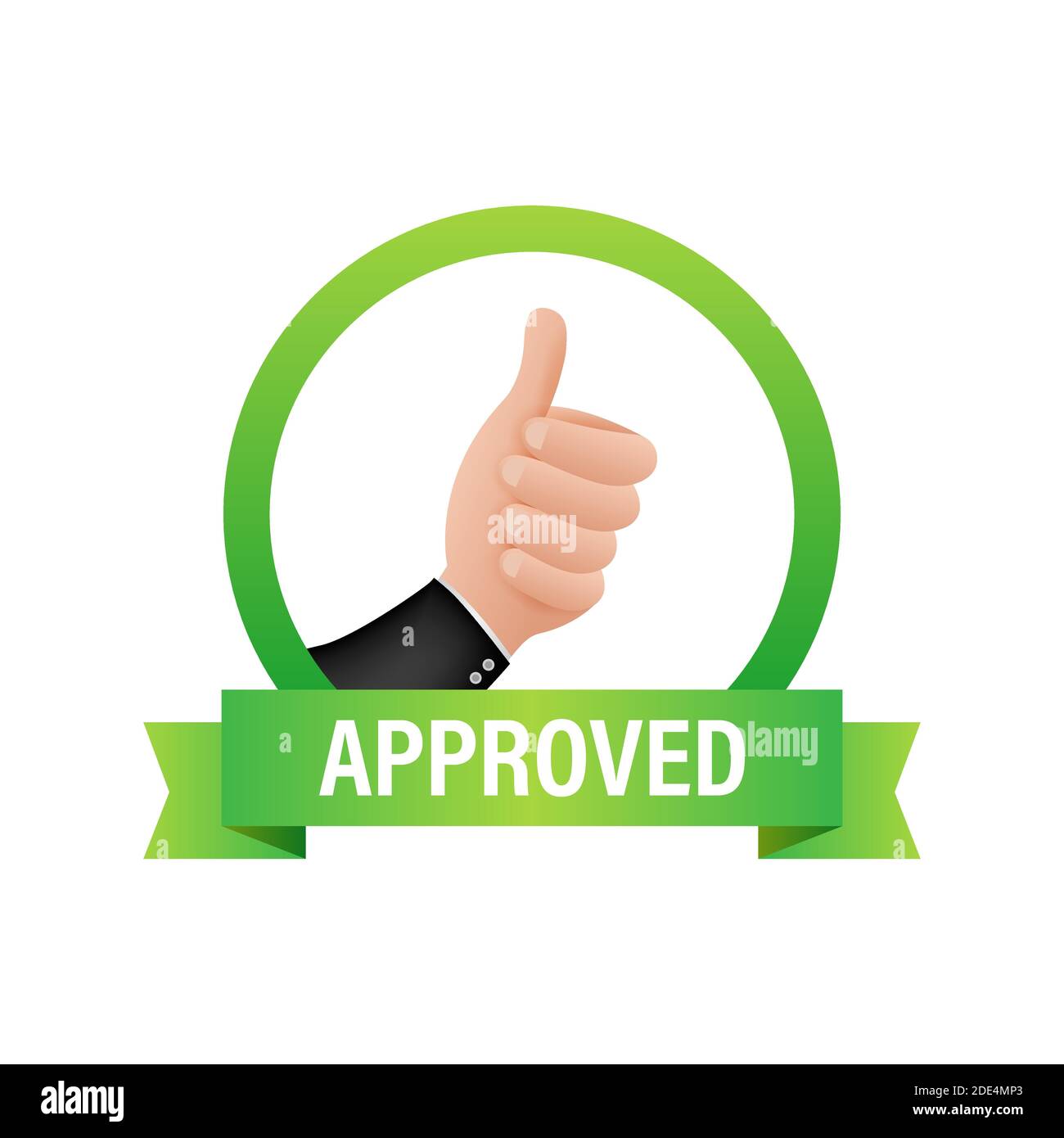 Approved medal. Round stamp for approved and tested product, software ...