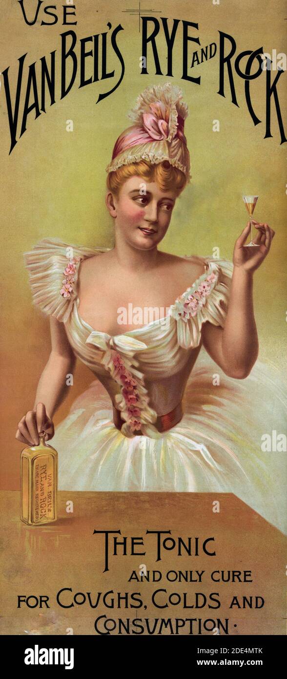 Vintage cough syrup advert hi-res stock photography and images - Alamy