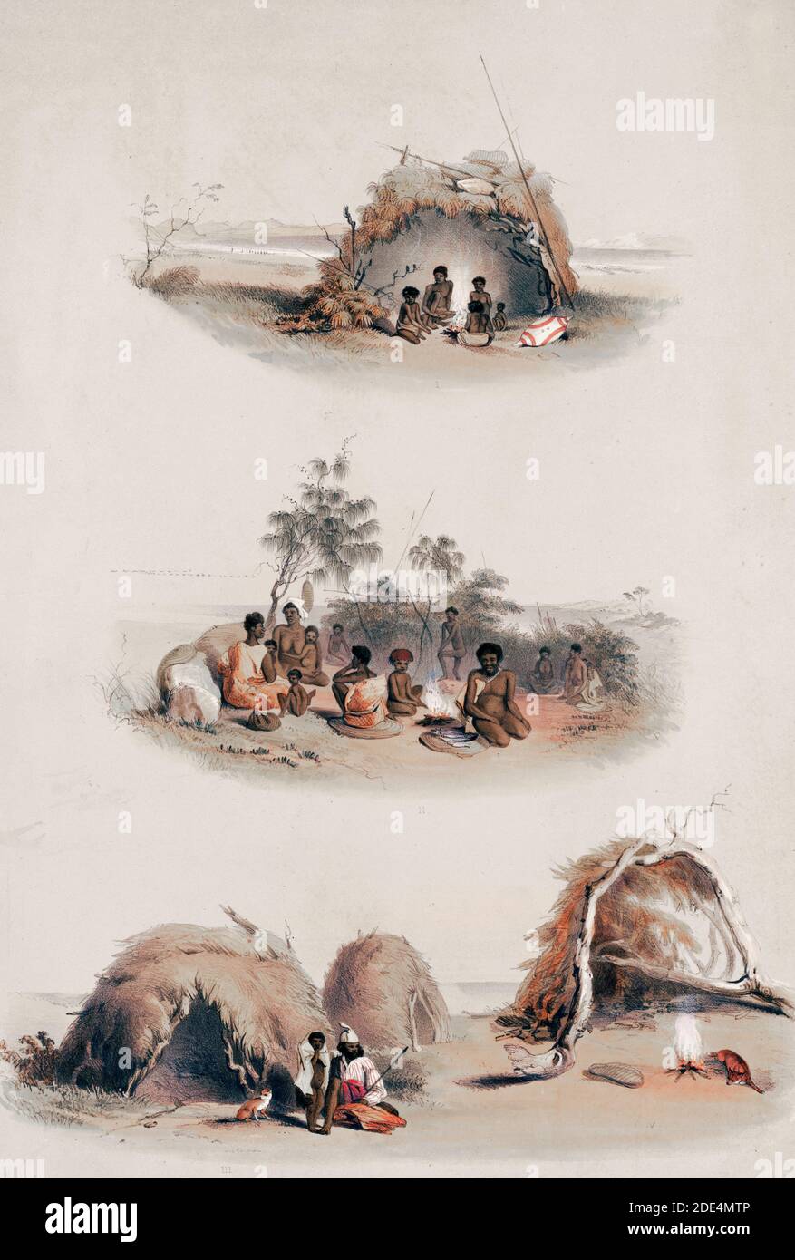 Native american dwellings illustration hi-res stock photography and ...