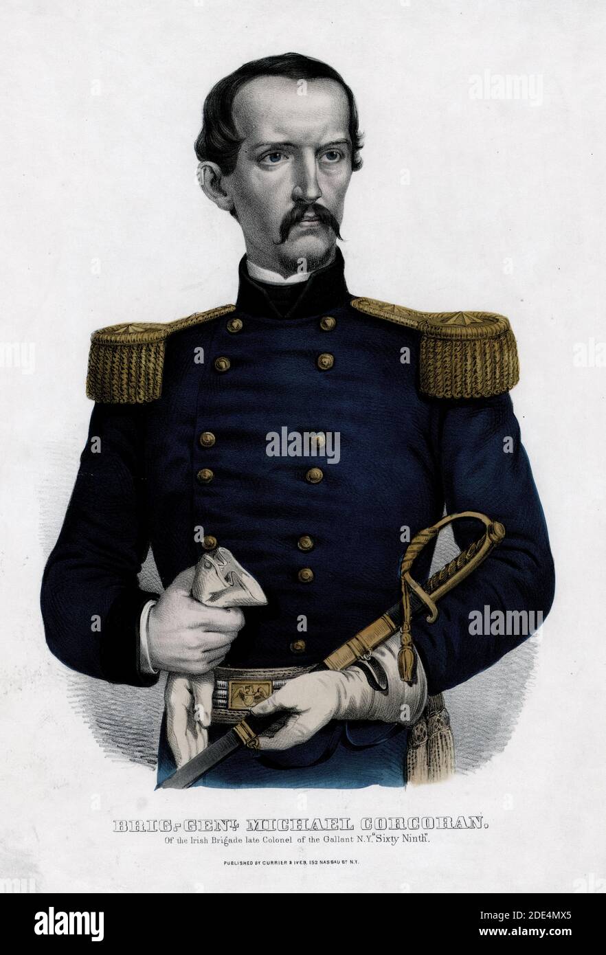 Print shows Michael Corcoran, half-length portrait, facing slightly ...