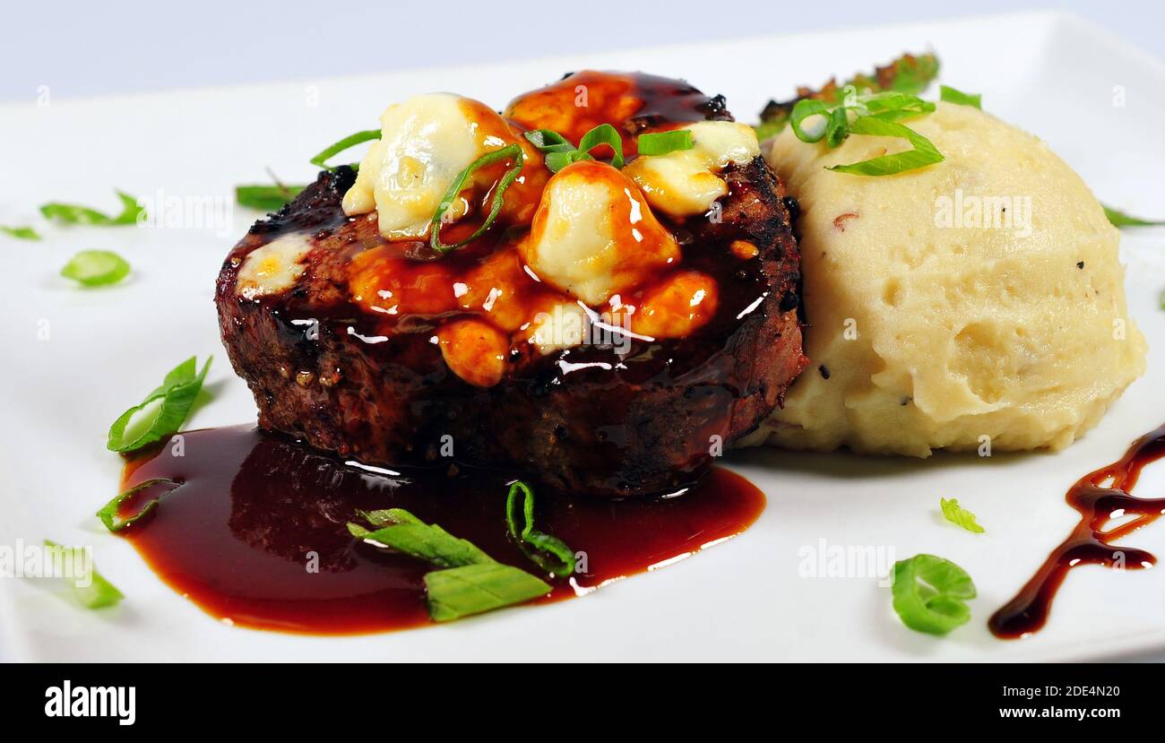 Filet mignon dinner Stock Photo - Alamy