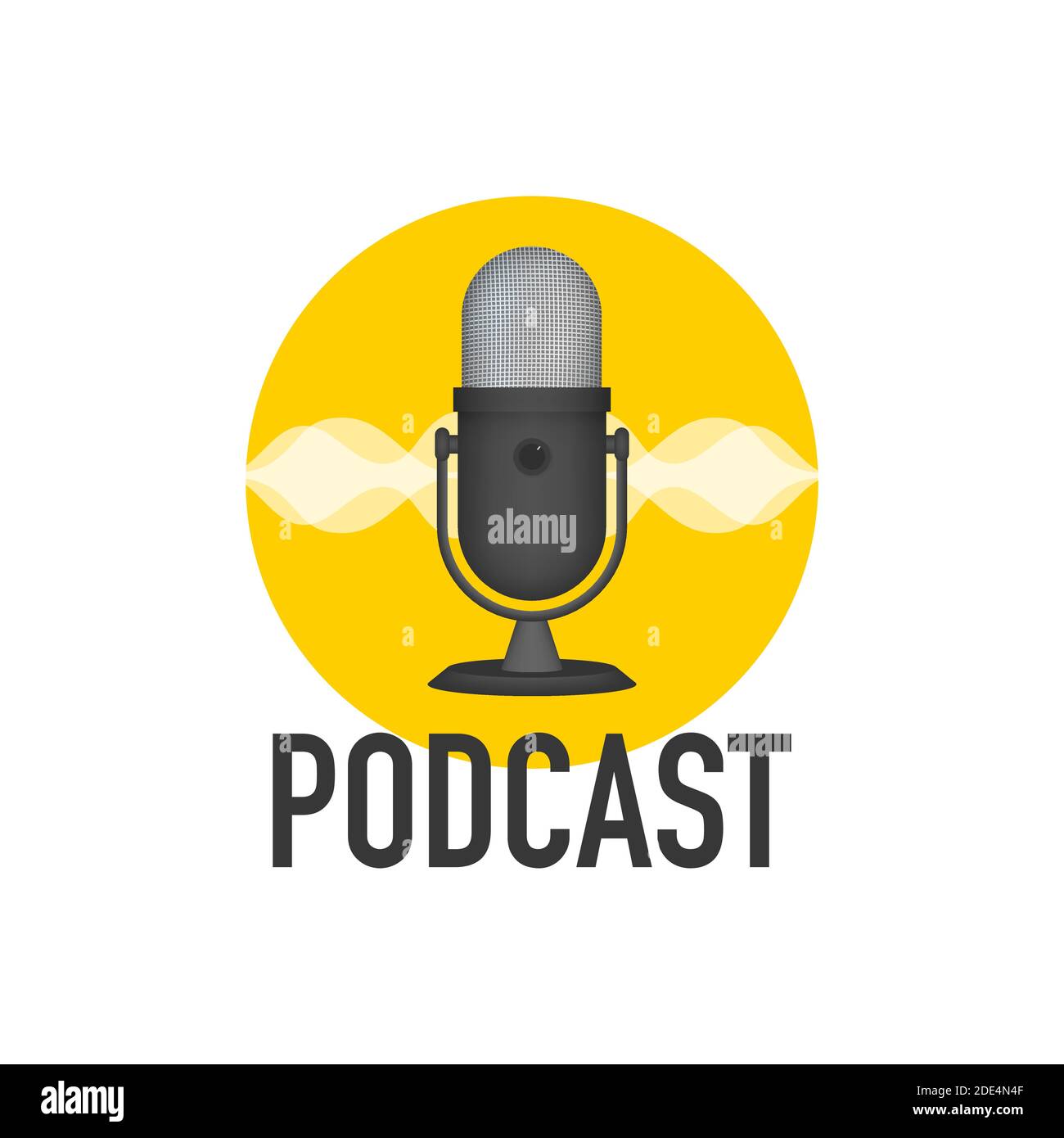Podcast badge Stock Vector Images - Alamy