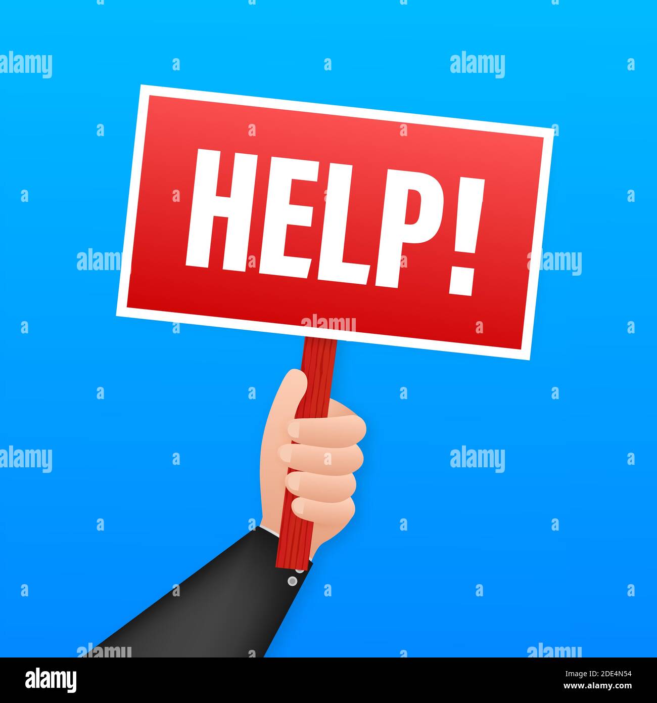 Help hands holding protest signs. Vector stock illustration Stock ...