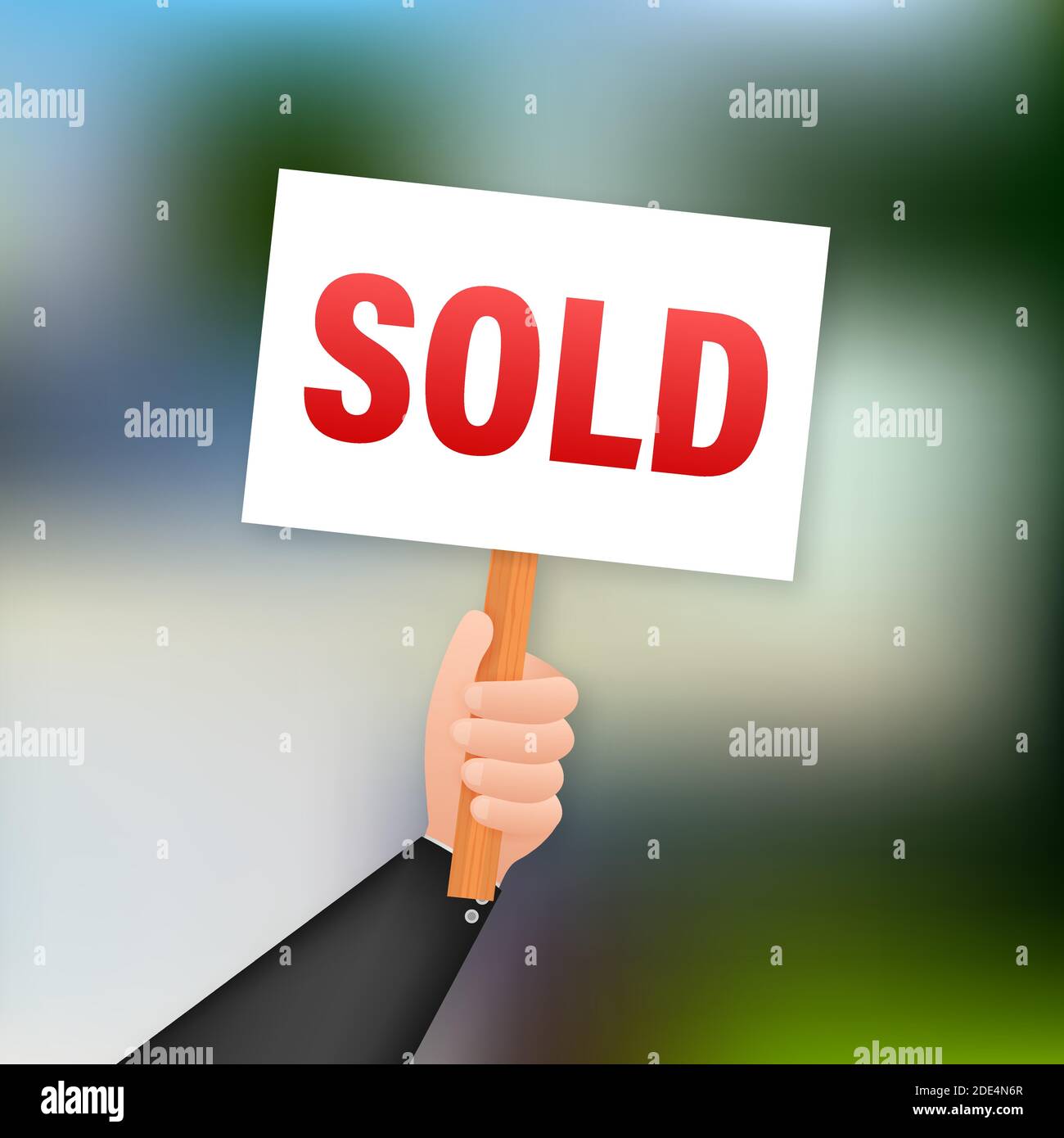 Sale tag. Sold sign for marketing design. Vector stock illustration ...