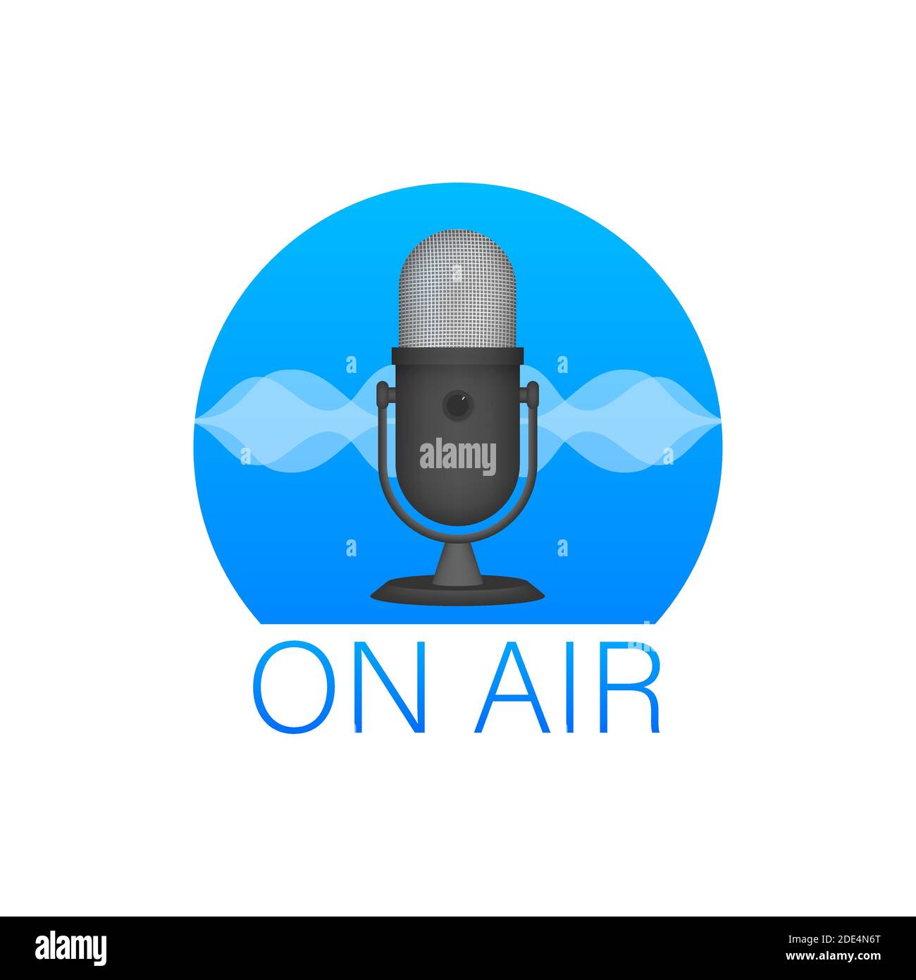 Podcast icon like on air live. Podcast. Badge, icon, stamp, logo. Radio ...